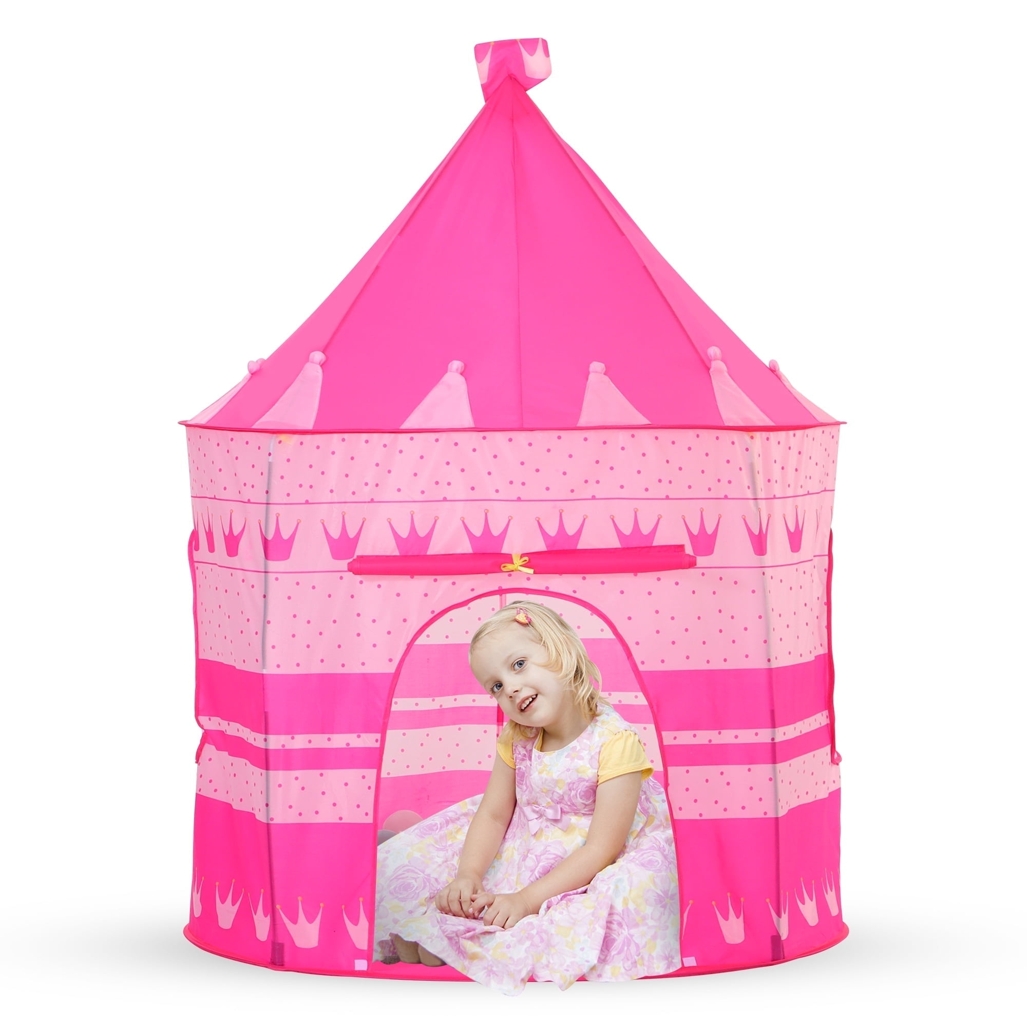 Yexmas Princess Tent, Large Kids Castle Playhouse, Foldable Pop Up ...