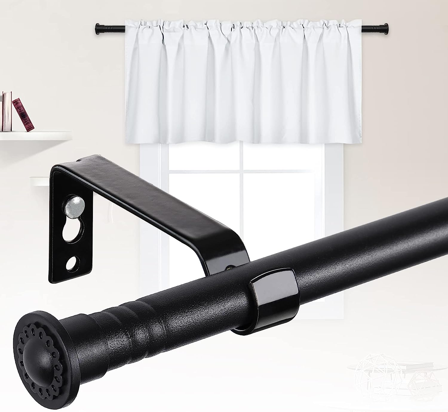 Kenney® Adjustable Basic Curtain Rod, 48-86", White - Walmart.com