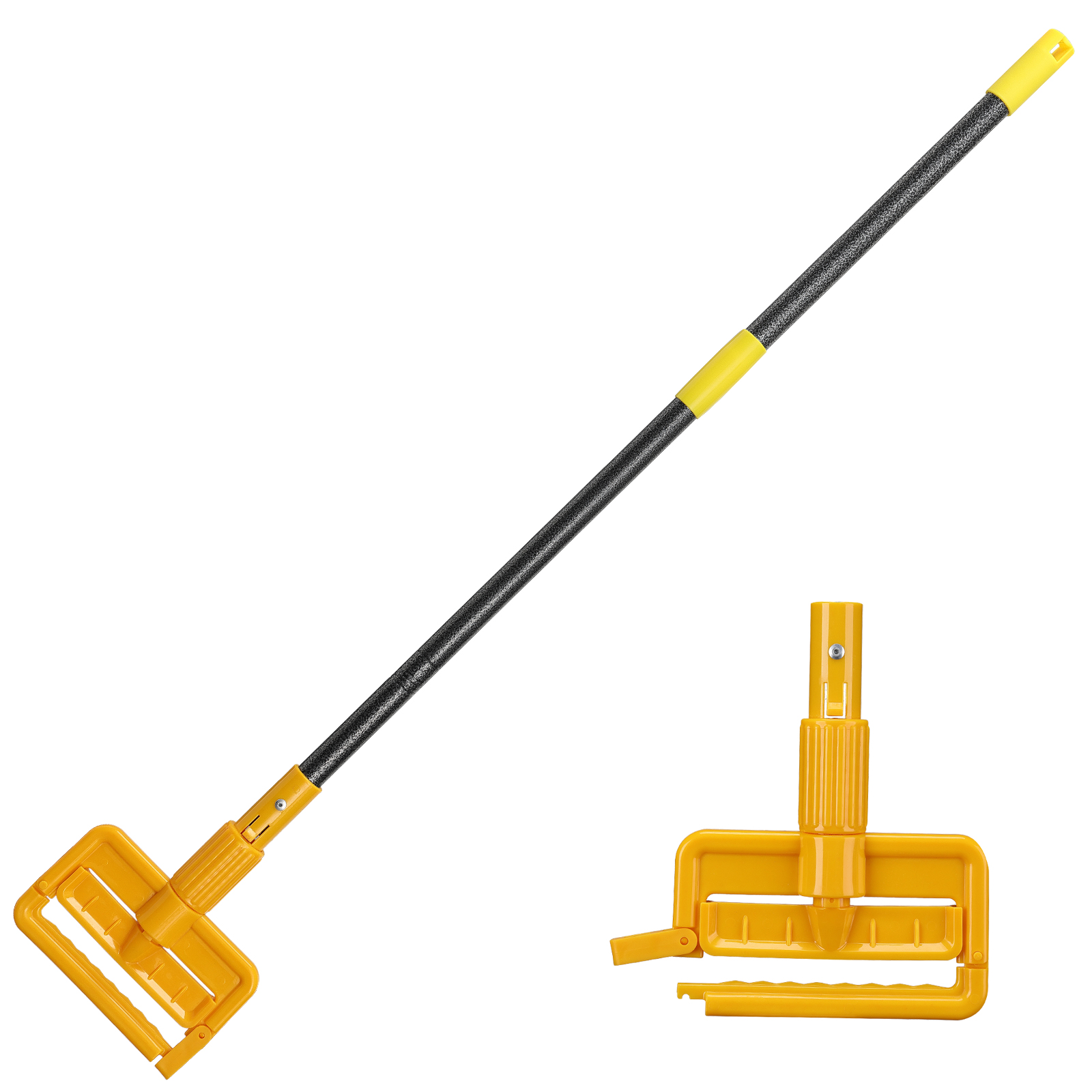 Rubbermaid Commercial Gripper Fiberglass Mop Handle, Yellow/Gray ...