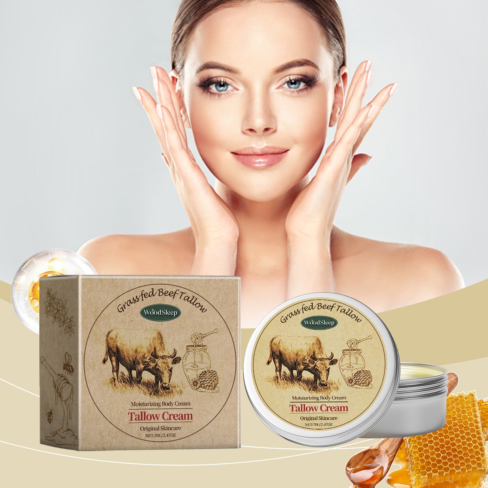 Yforlp Beef Tallow Cream Nourishes Moisturizes Replenishes And Dries ...