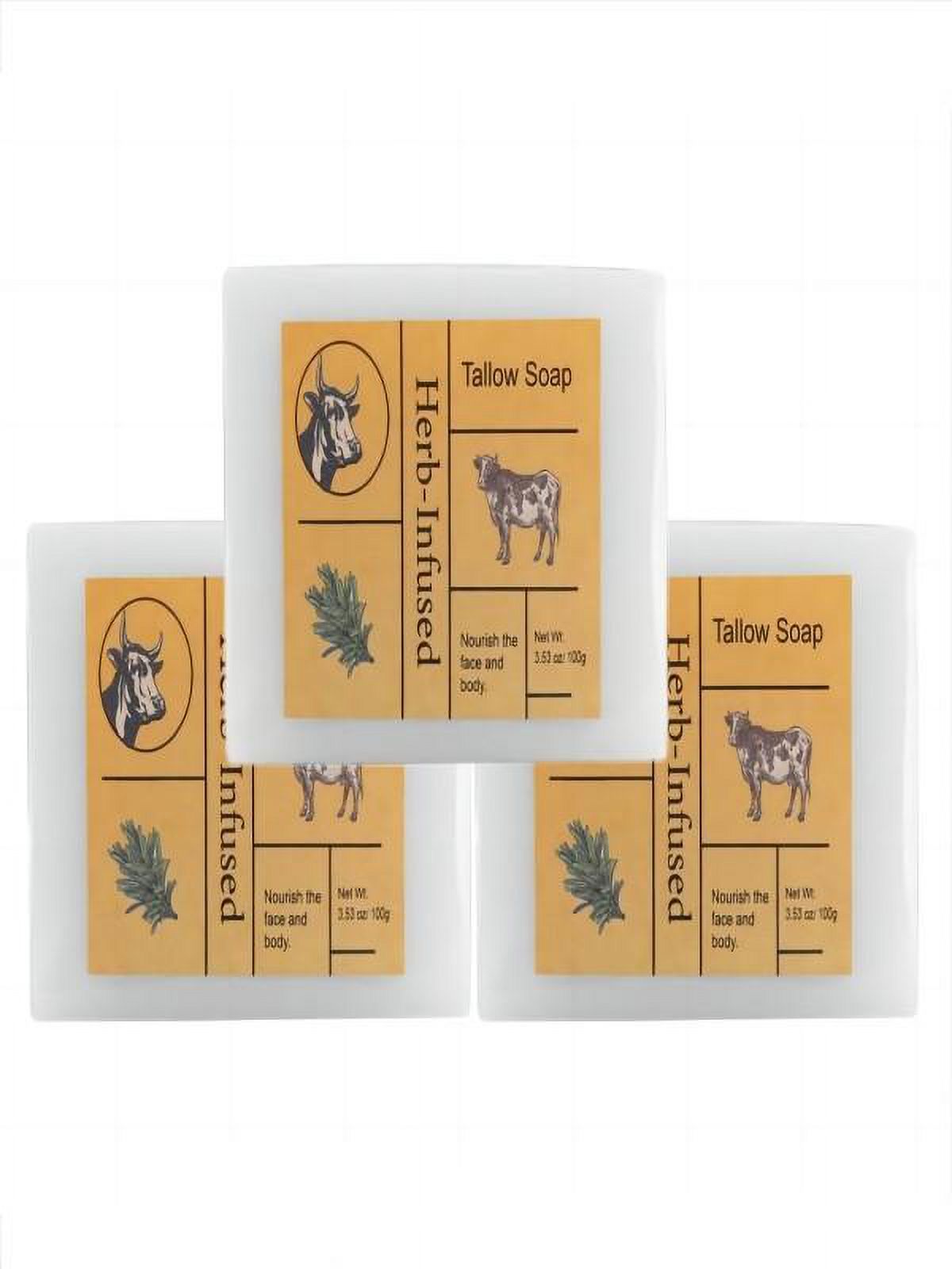 Yforlp Beef Tallow Soap Bar, All Natural Grass Fed Tallow Soap ...