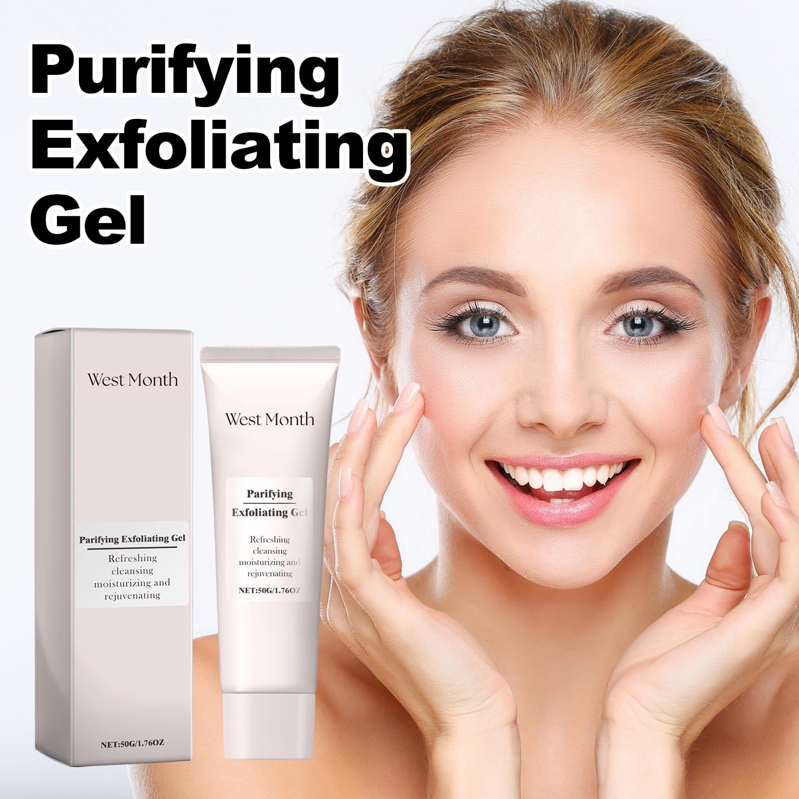 Yforlp Body Scrub for Dull Skin, Purifying Exfoliating Gel Blackhead ...