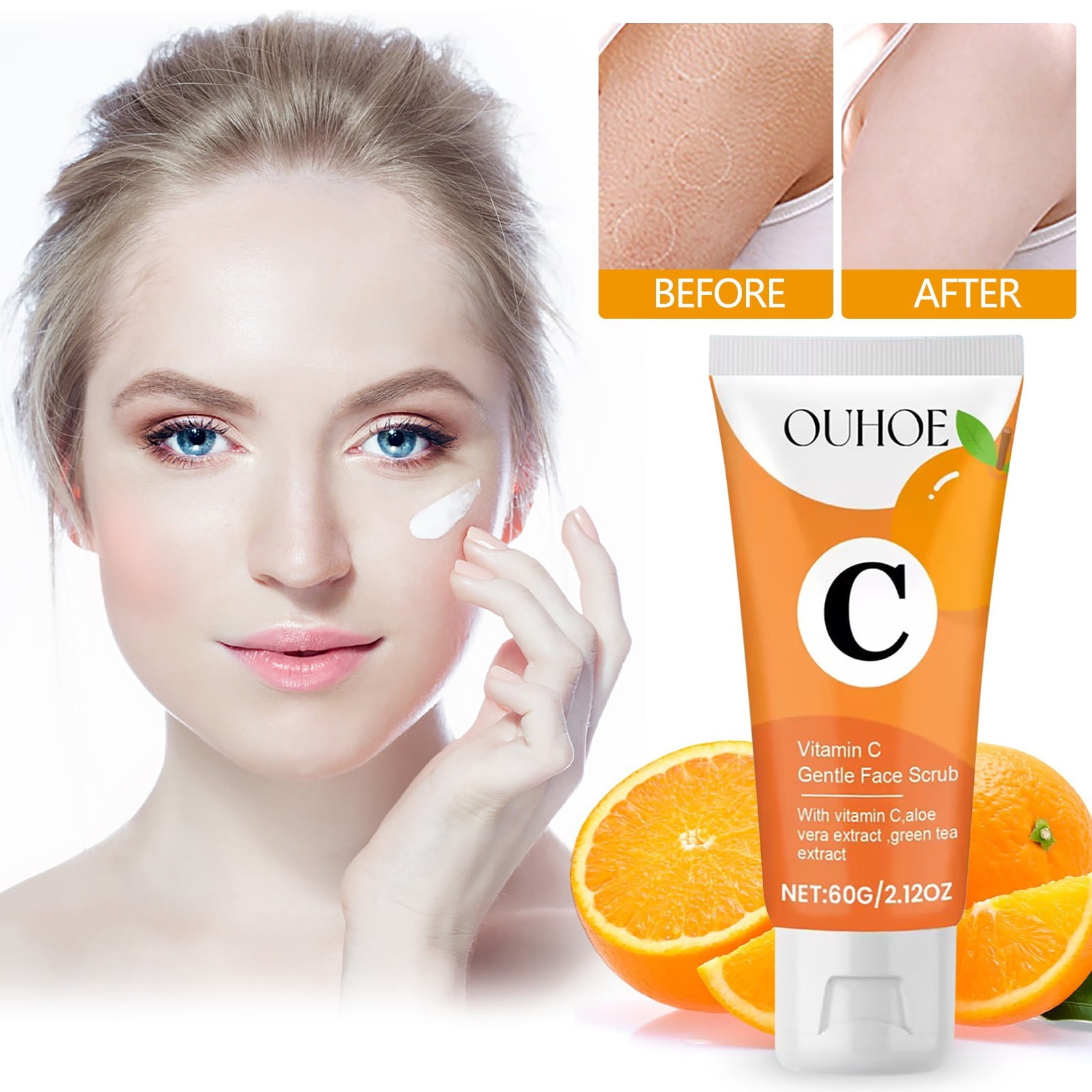 Yforlp Body Scrub for Dull Skin, Vitamin C Gentle Face Scrub ...