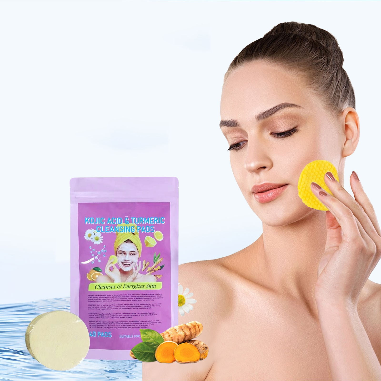 Yforlp Kojic Acid And Turmeric Cleansing Pads, 40 Count Turmeric ... Yforlp Kojic Acid And Turmeric Cleansing Pads, 40 Count Turmeric ...