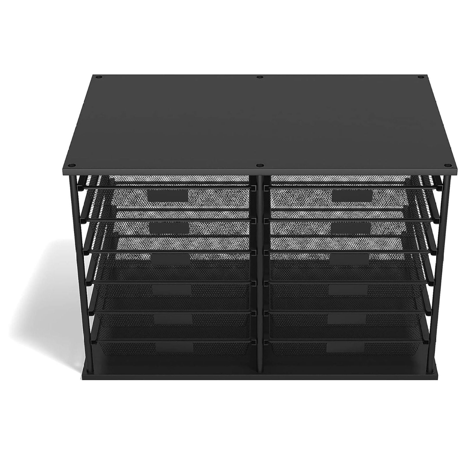 YfulYde 12-Compartment Wire Mesh File Organizer, Matte Black (Tr57535 ...