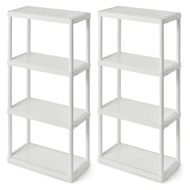 YfulYde 4 Shelf Fixed Height Solid Light Duty Storage Unit 12 x 24 x ...