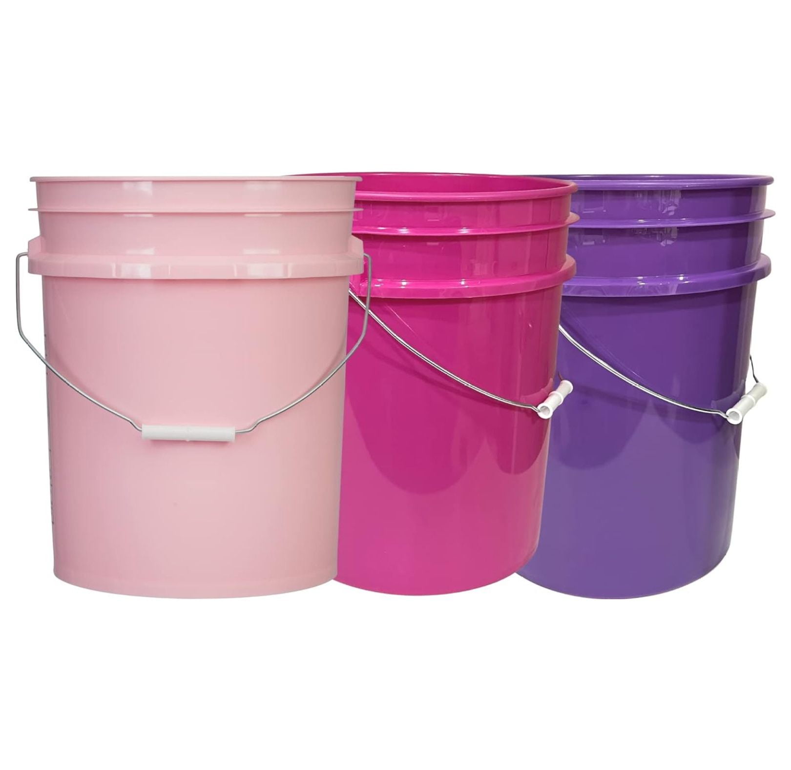 YfulYde 5 Gallon Food Grade Plastic Bucket, 3 colors, BPA , Made in USA ...