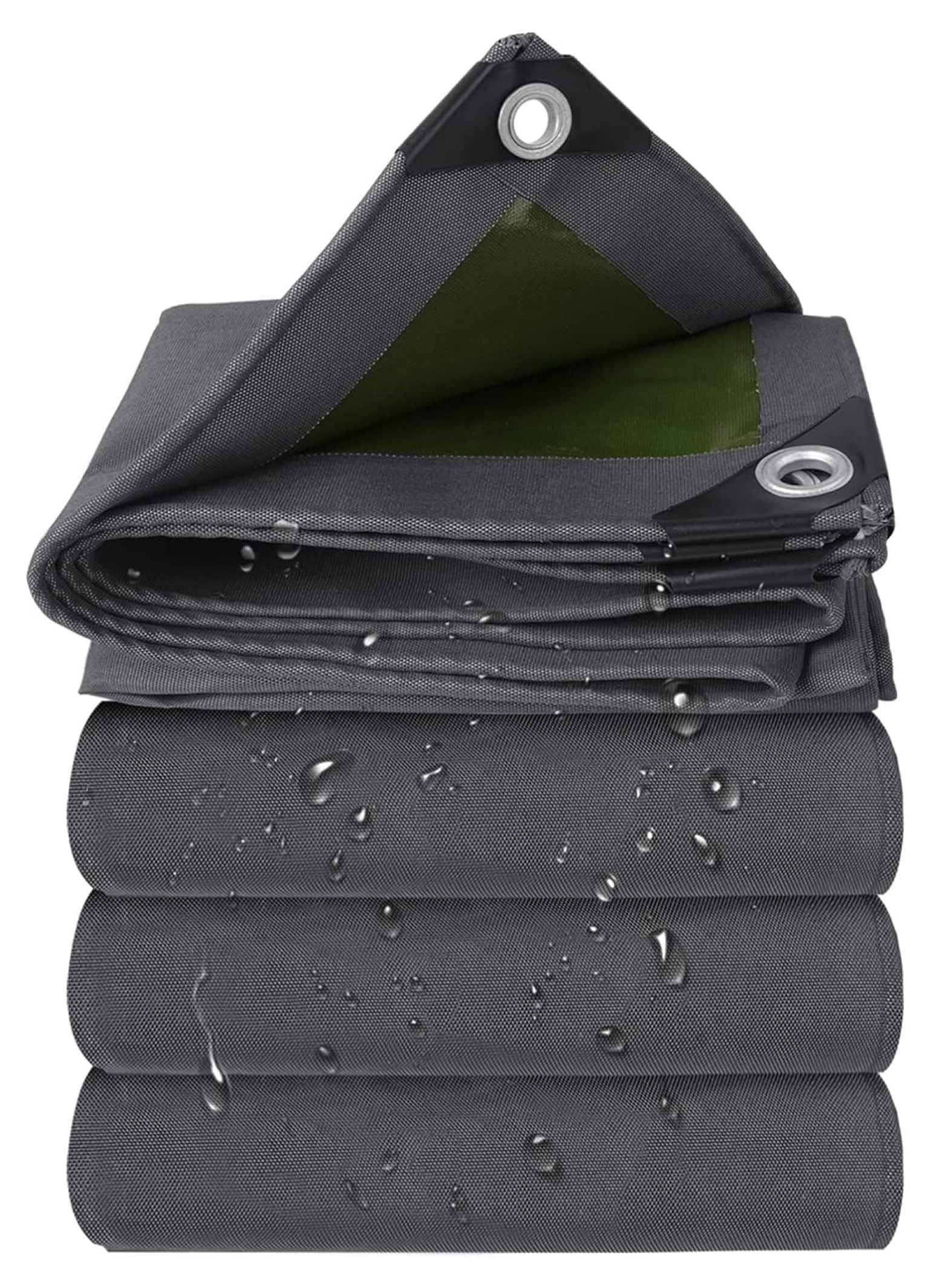 YfulYde 8.5 x 8.5FT 19oz Canvas Tarp Heavy Duty Tarpaulin RV Trailer ...