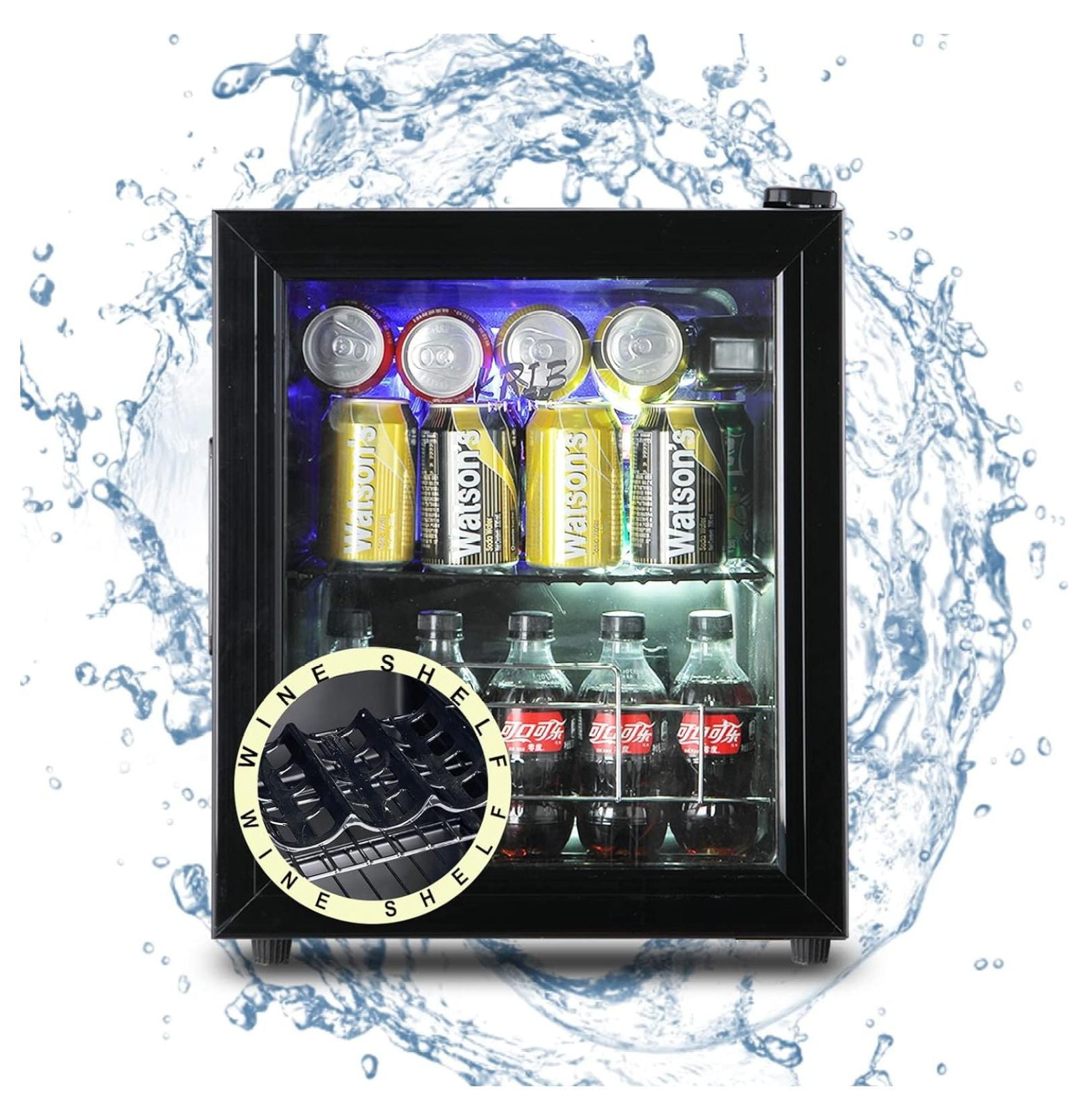 YfulYde Beverage Refrigerator and Cooler for 80 Cans, Mini Refrigerator ...