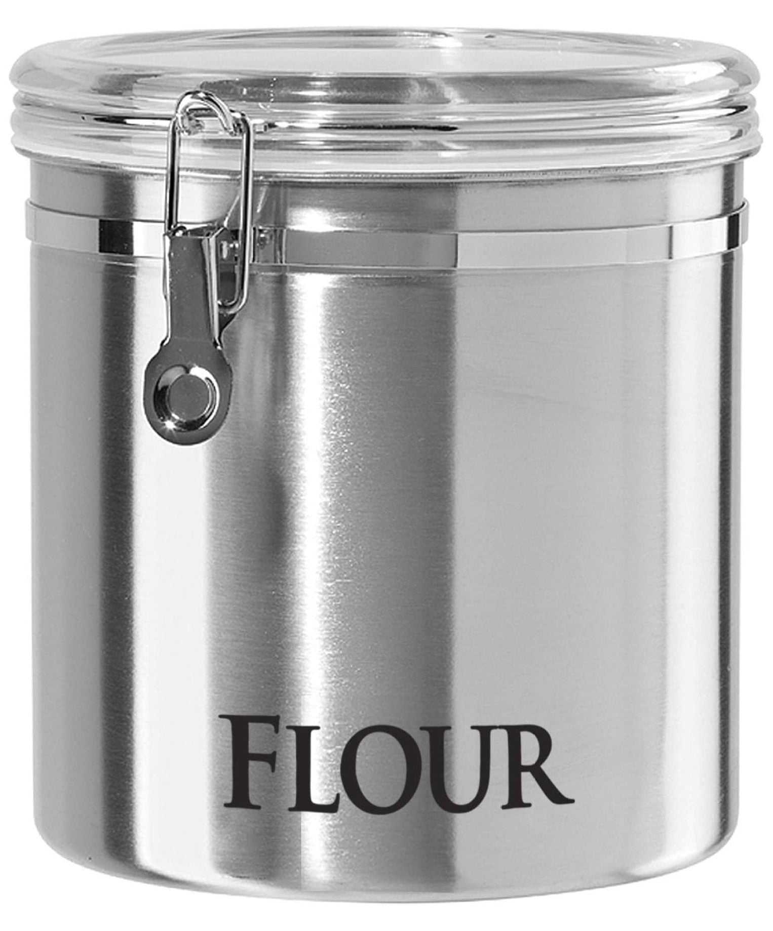 YfulYde Jumbo 8" Stainless Steel Flour Clamp Canister - Airtight Food ...