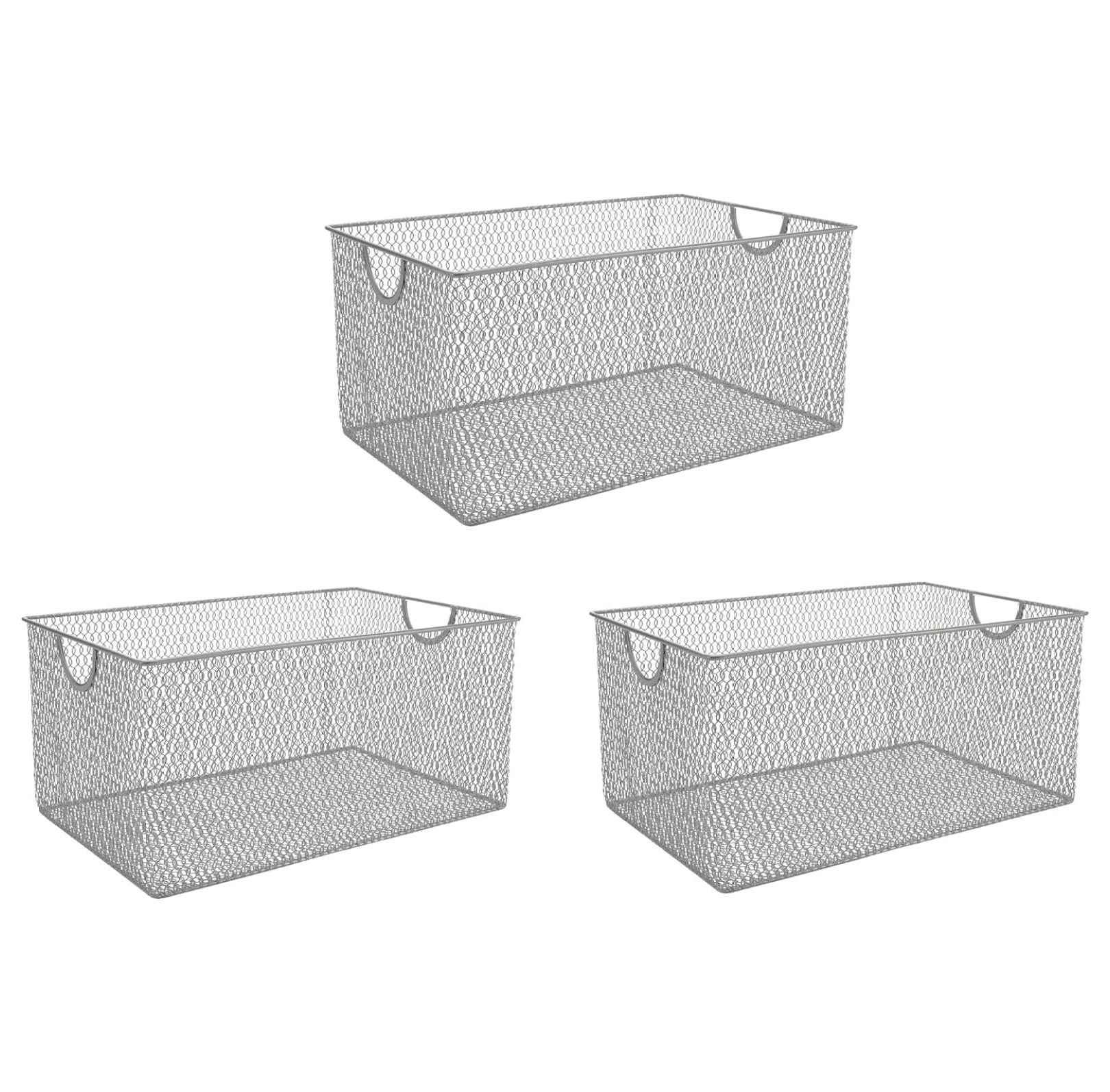 YfulYde Kitchen Pantry Organizer Wire Baskets for Shelves, Cabinets ...
