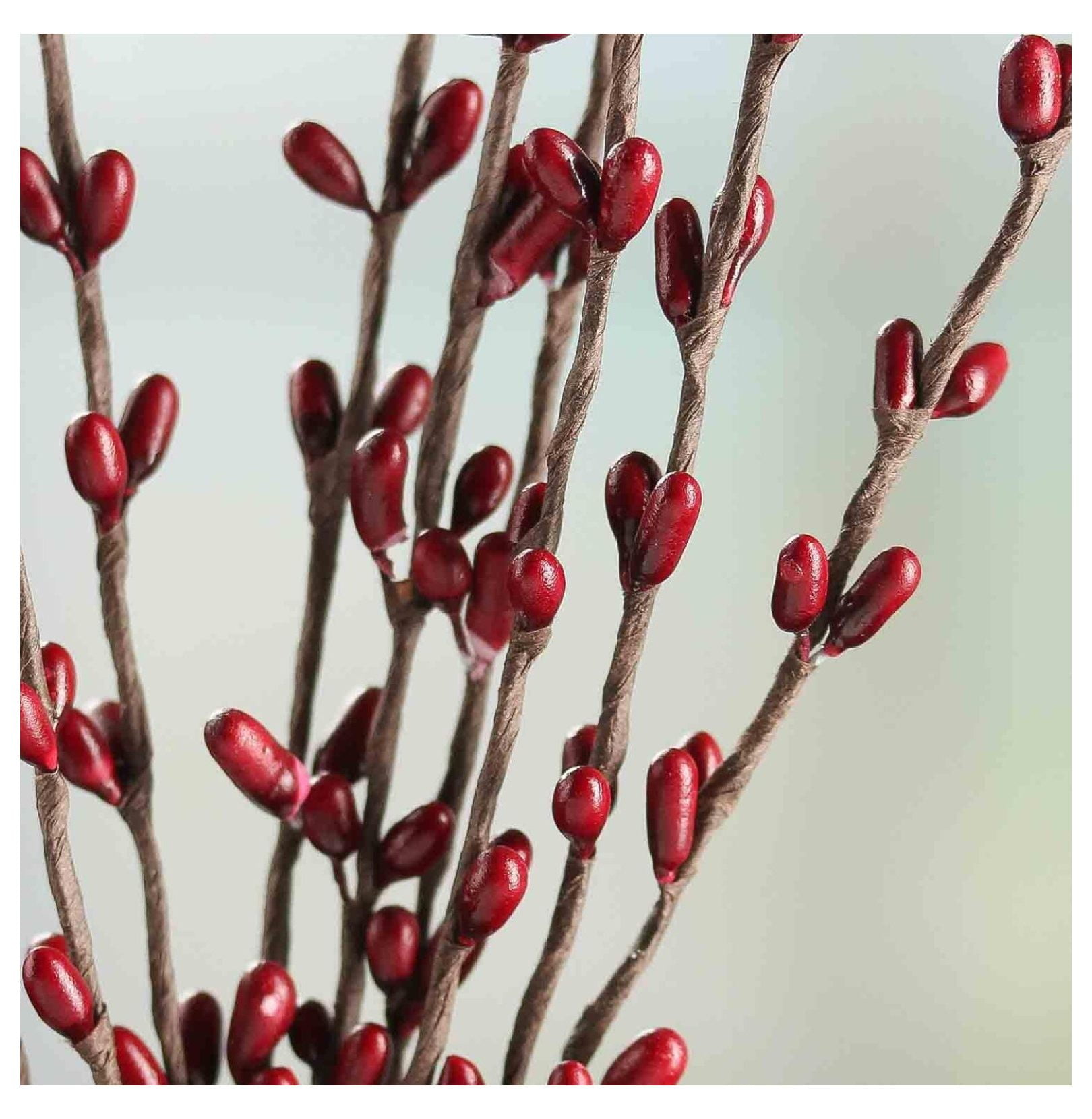 YfulYde Pack of 12 Burgundy Pip Berry Stems Holiday Rustic Berries ...