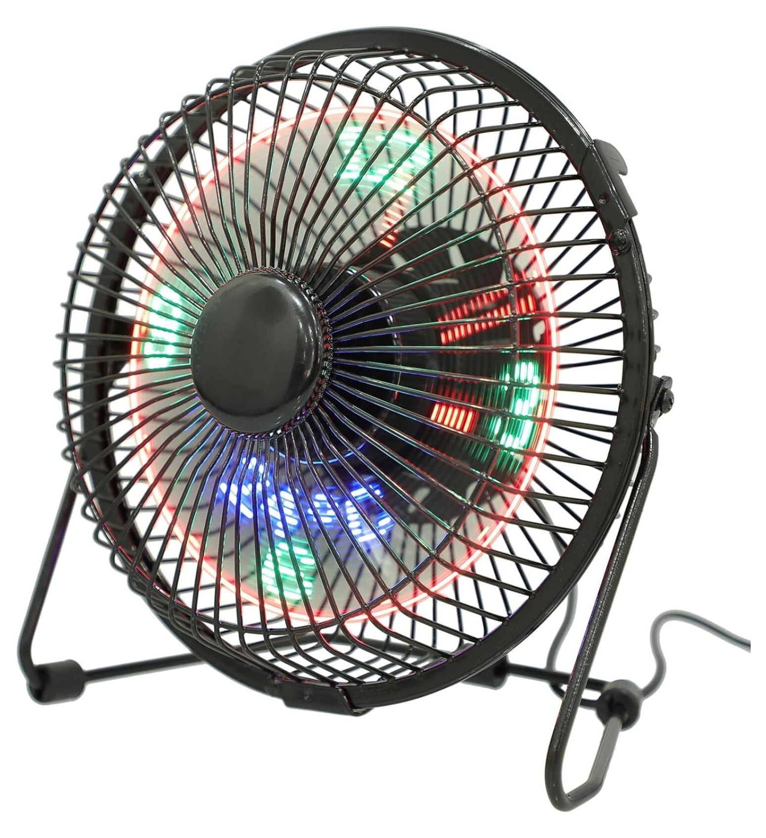 YfulYde Personal USB Desk Fan Small Desk Fan with Clock and Temperature ...