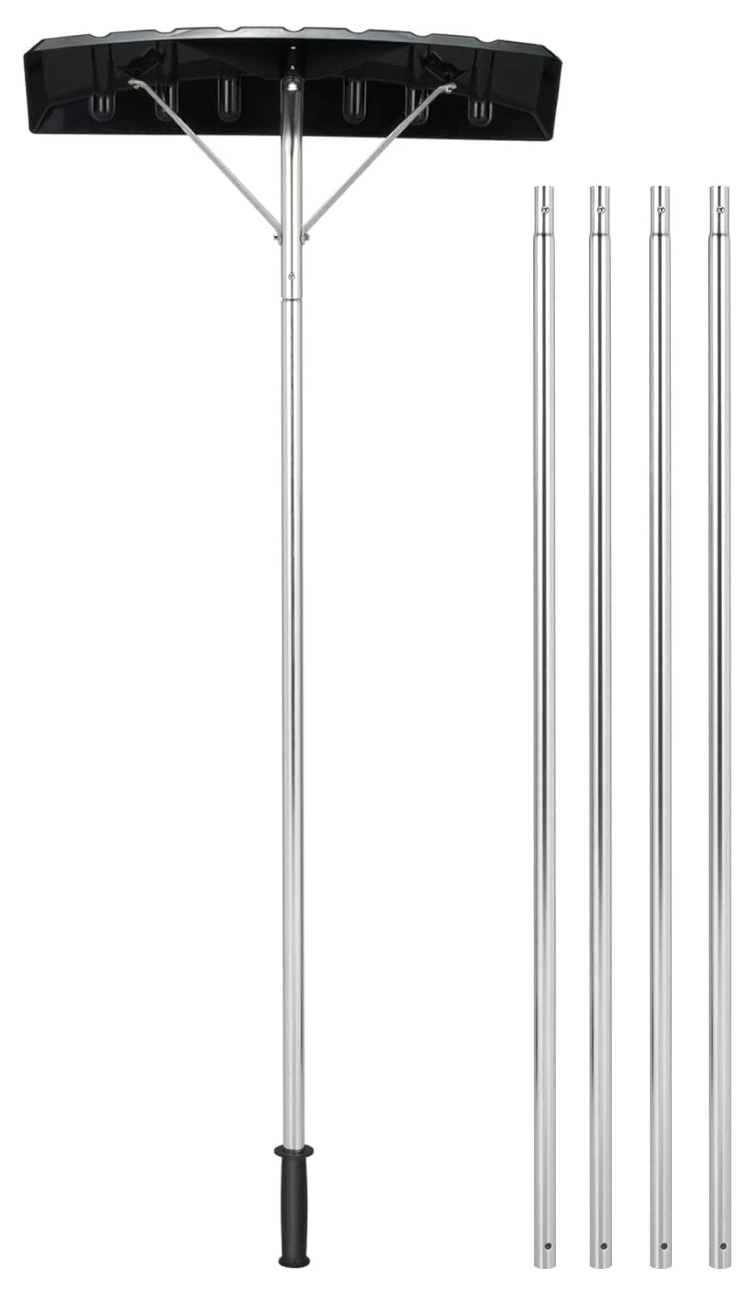 YfulYde Snow Roof Rake, 4.8-20FT Extendable Aluminum Snow Removal Tool ...