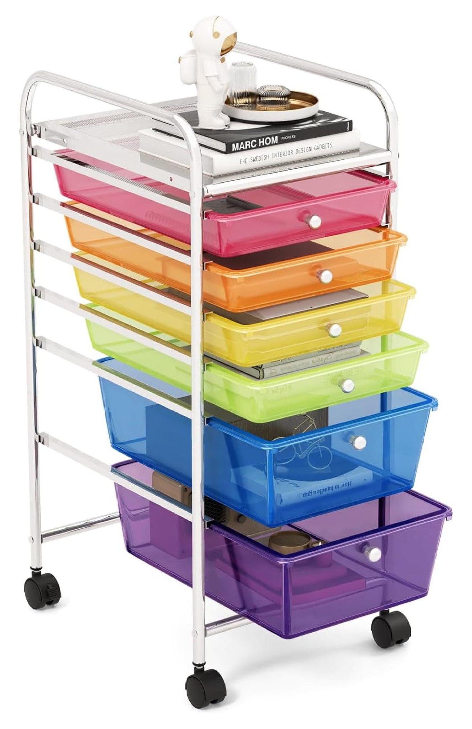 YgIRTID 6-Drawer Rolling Storage Cart, Multifunctional Art Craft ...
