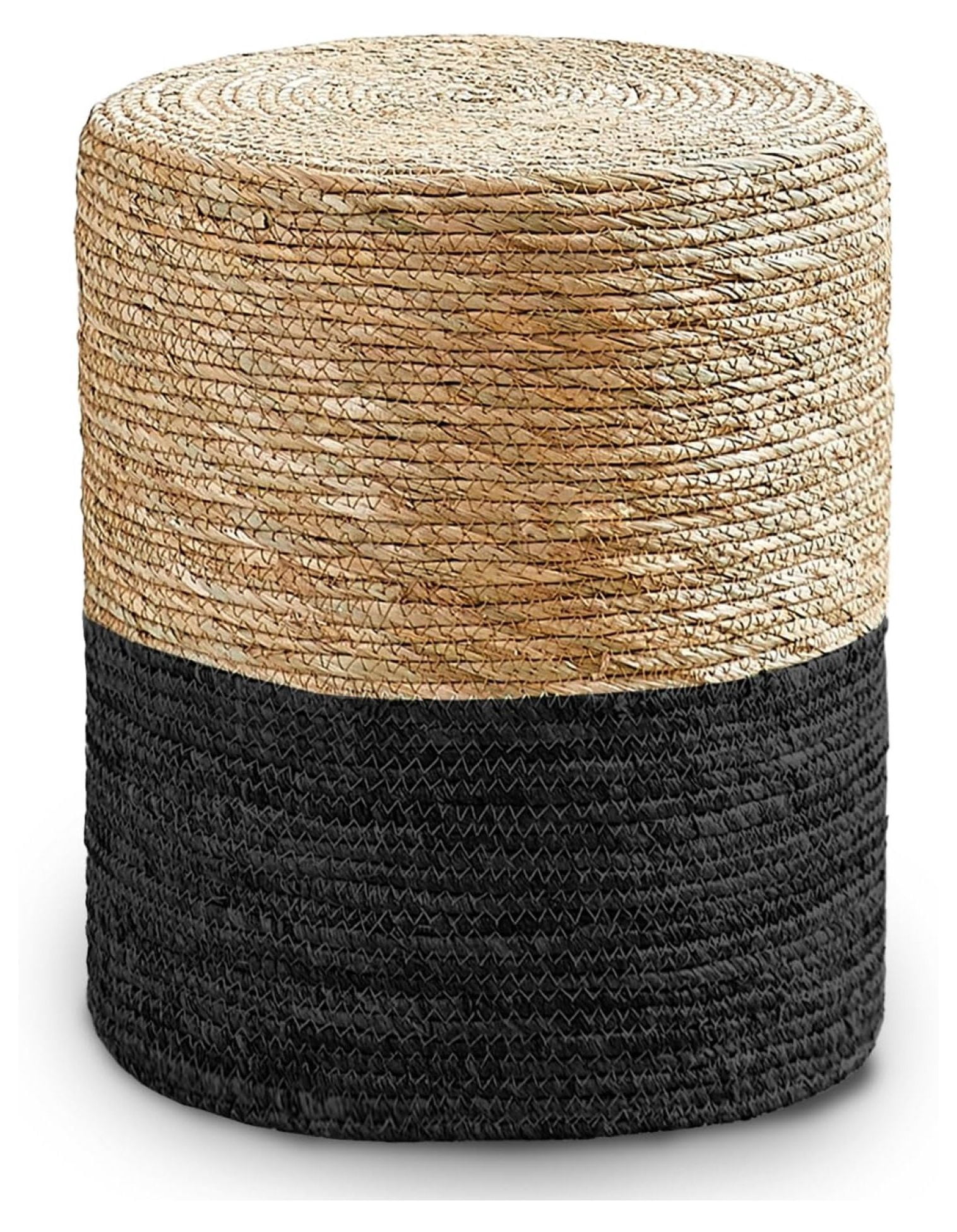 YgIRTID Pouf Ottoman, 100% handwoven Seagrass Braided Pouffe, Boho ...
