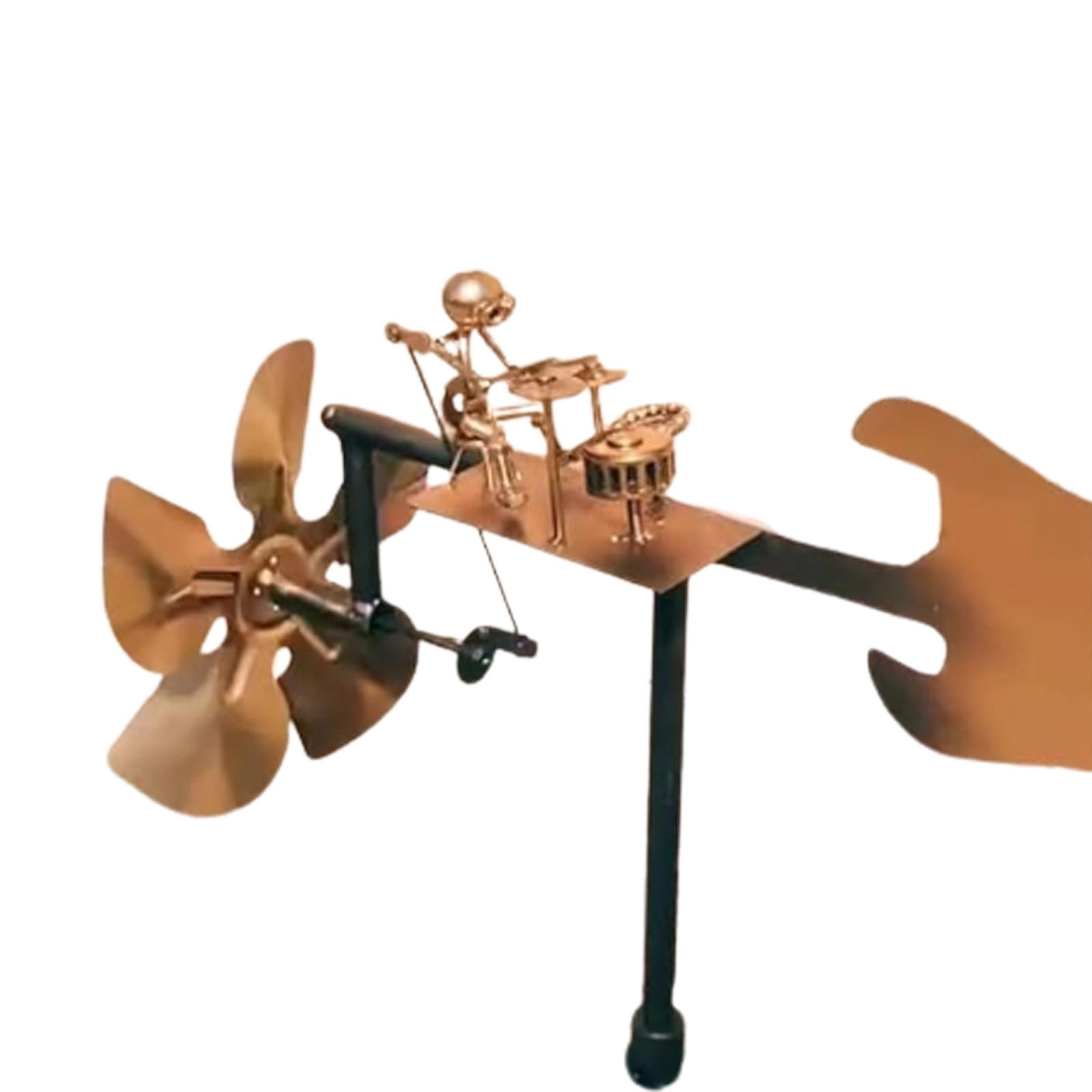 Ygdeyg Handmade Metal Drummer Windmill,Percussionist Music Figurines ...