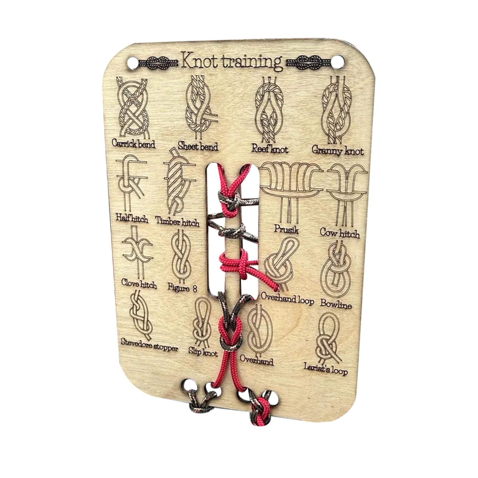 Ygdeyg Learn Knot Training Board, Knot Tying Practice Board Kit, Hands ...