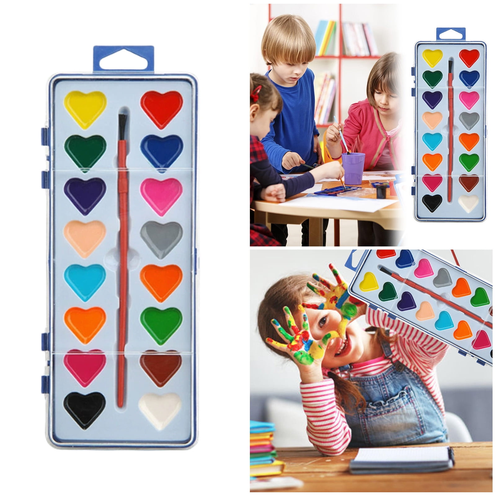 Ygdeyg Valentines Day Painting Kit Heart Shaped Watercolor Paint Set ...