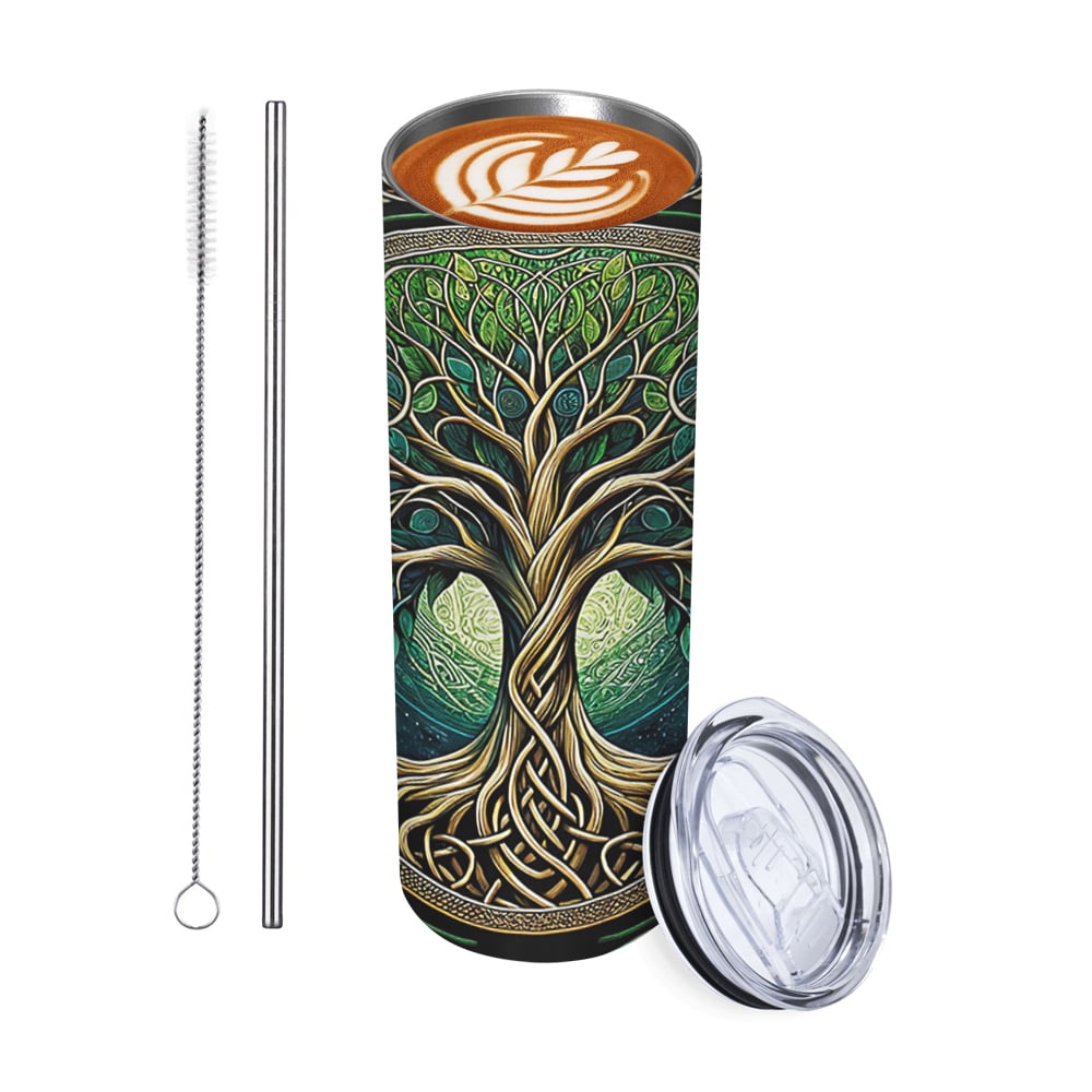 Yggdrasil Celtic Tree Of Life 20oz Coffee Mug Cup,Stainless Steel ...