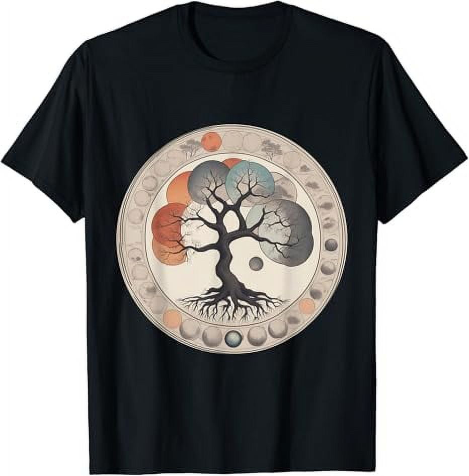 Yggdrasil Moon Tree Of Life Moon phases Nordic Outfit T-Shirt - Walmart.com