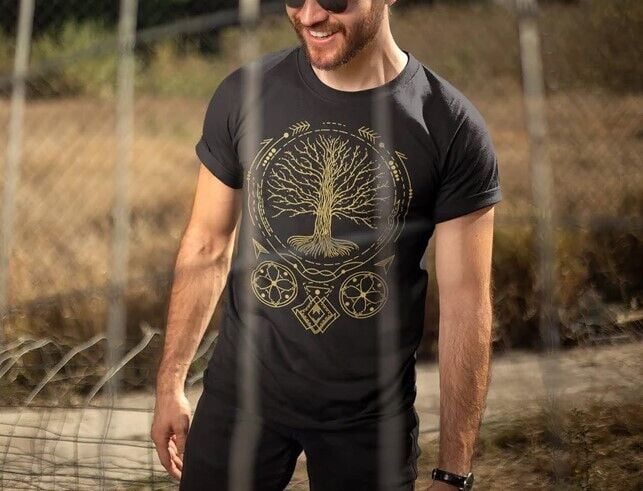 Yggdrasil - Tree of Life | Norse Pagan Symbol | Viking Runes T-Shirt ...