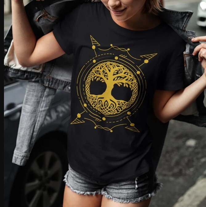 Yggdrasil - Tree of Life | Norse Pagan Symbol | Viking Sign T-Shirt | 3 ...