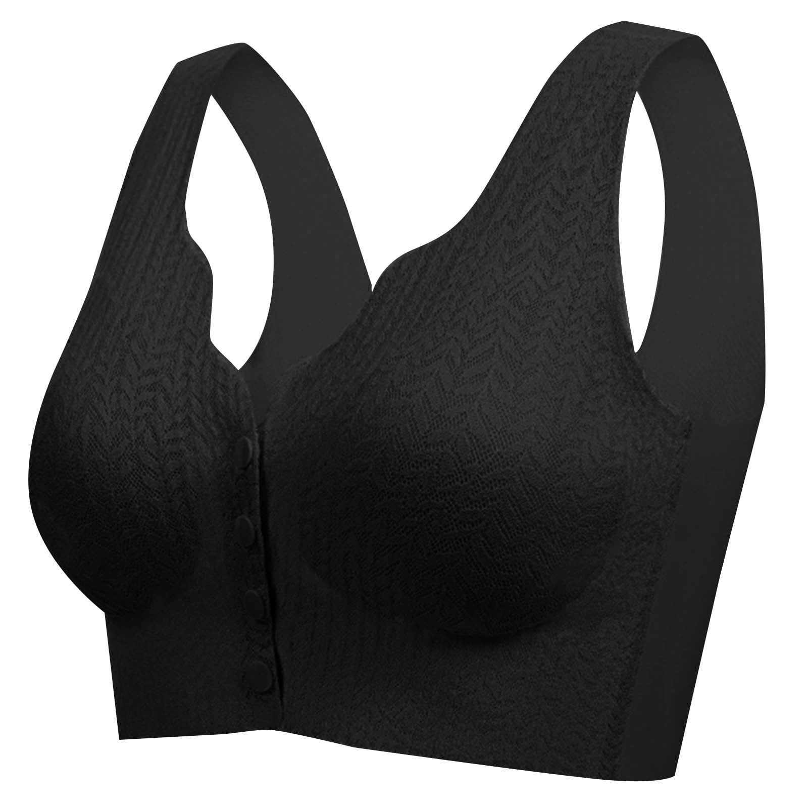 Yghzkop Wireless Bras for Women Lace Front Closure Plus Size Bra ...