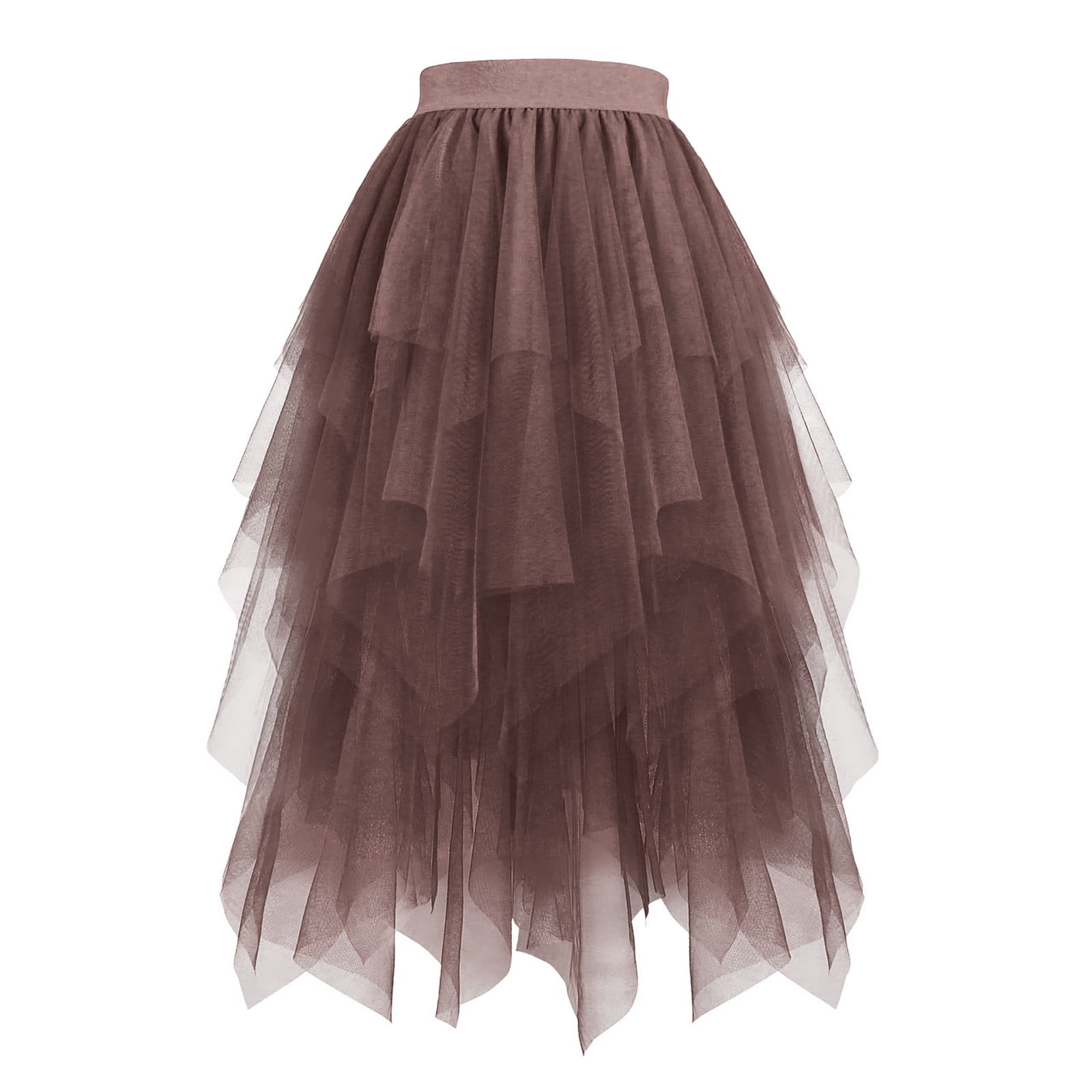 Yghzkop Womens High Waist Tulle Skirt Spring Summer Puffy Layered Cake ...