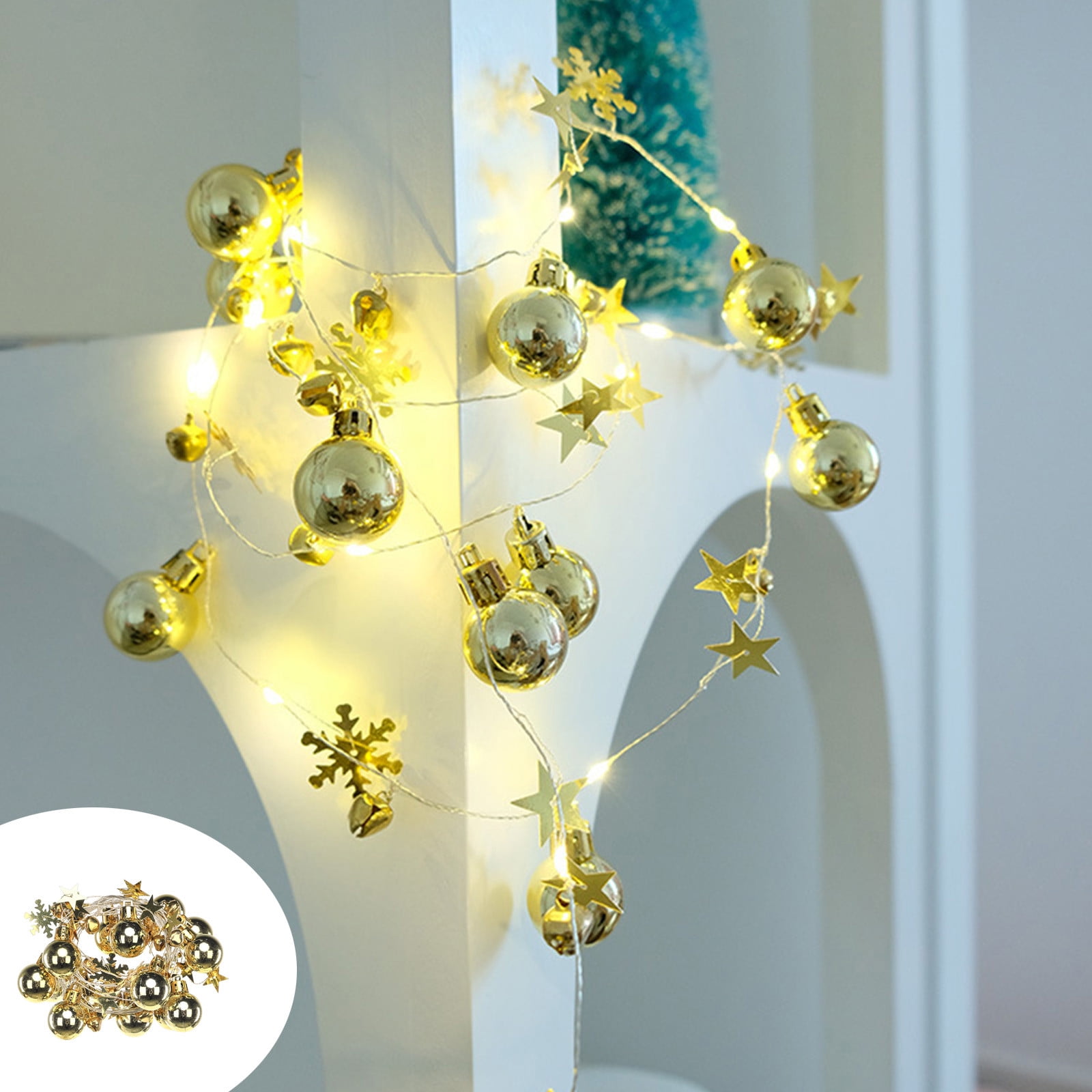 YgkuHd 6.56ft Festival String Lights 20 LED Ball Lights, Battery ...