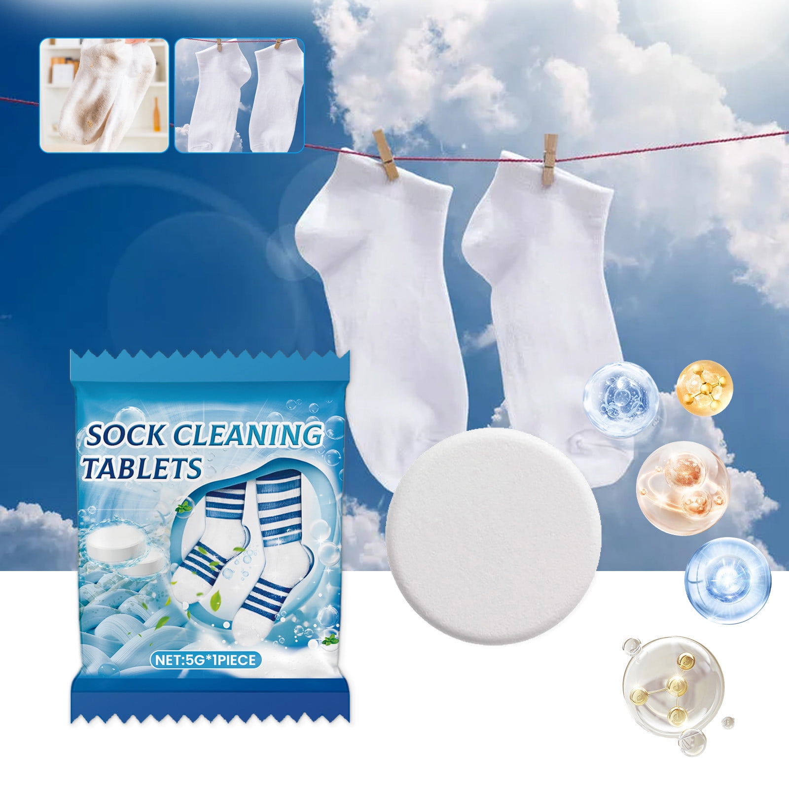 YgkuHd Clearance Cleaner Sock Cleaning Pads for Stain Removal ...