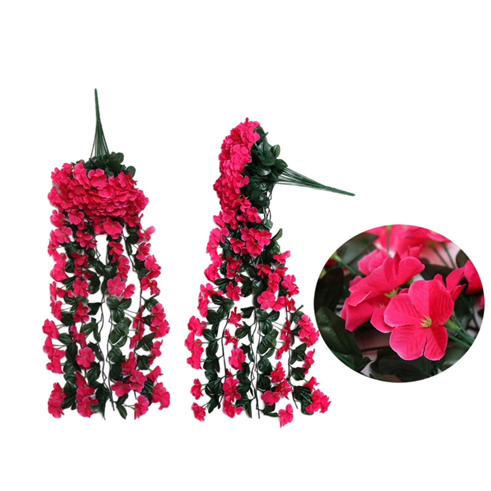 YgkuHd Fake Flowers Artificial Flower Simulation Rattan Violet Hanging ...