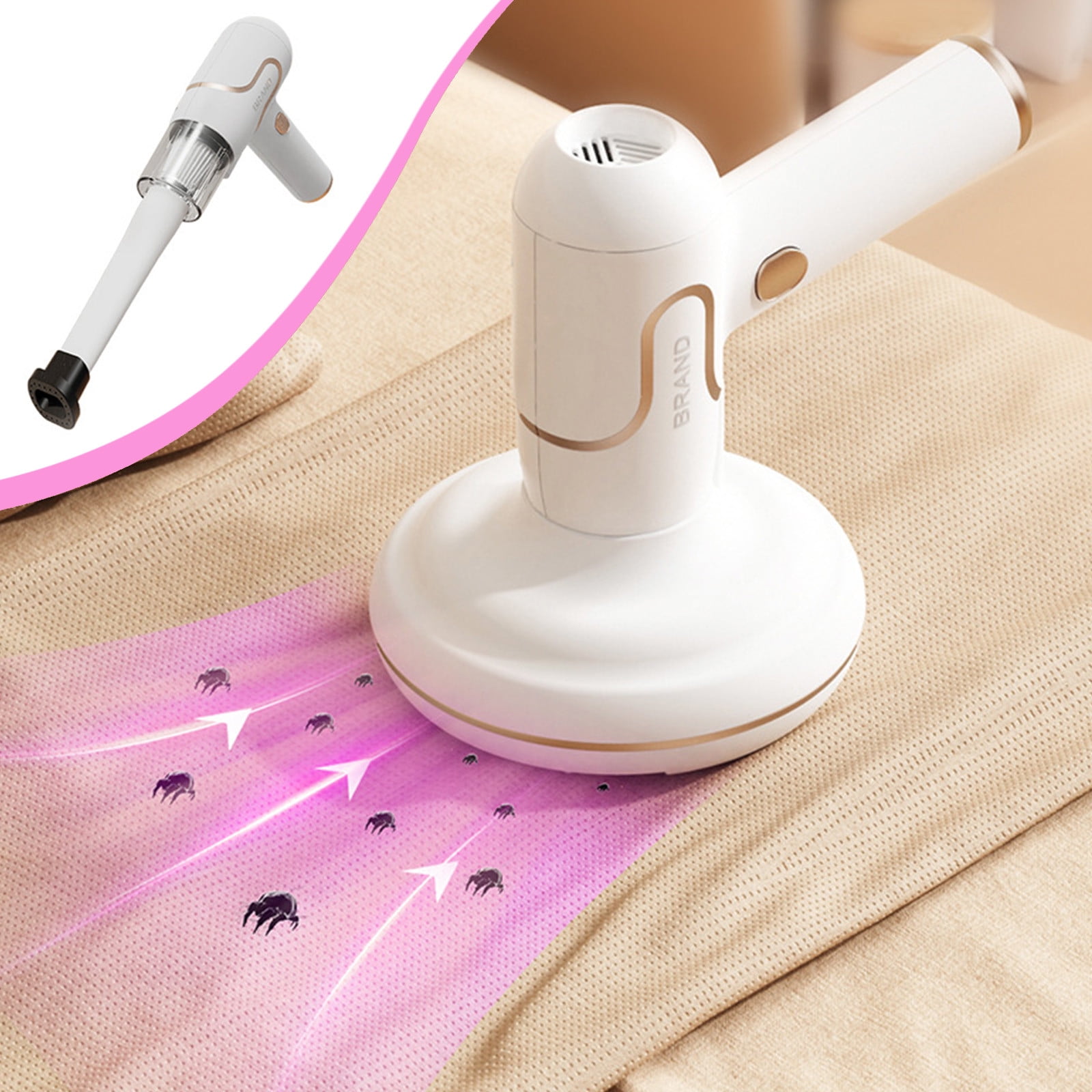 YgkuHd Handheld Bed Vacuum,Wireless Cleaning Machine For Pillows ...