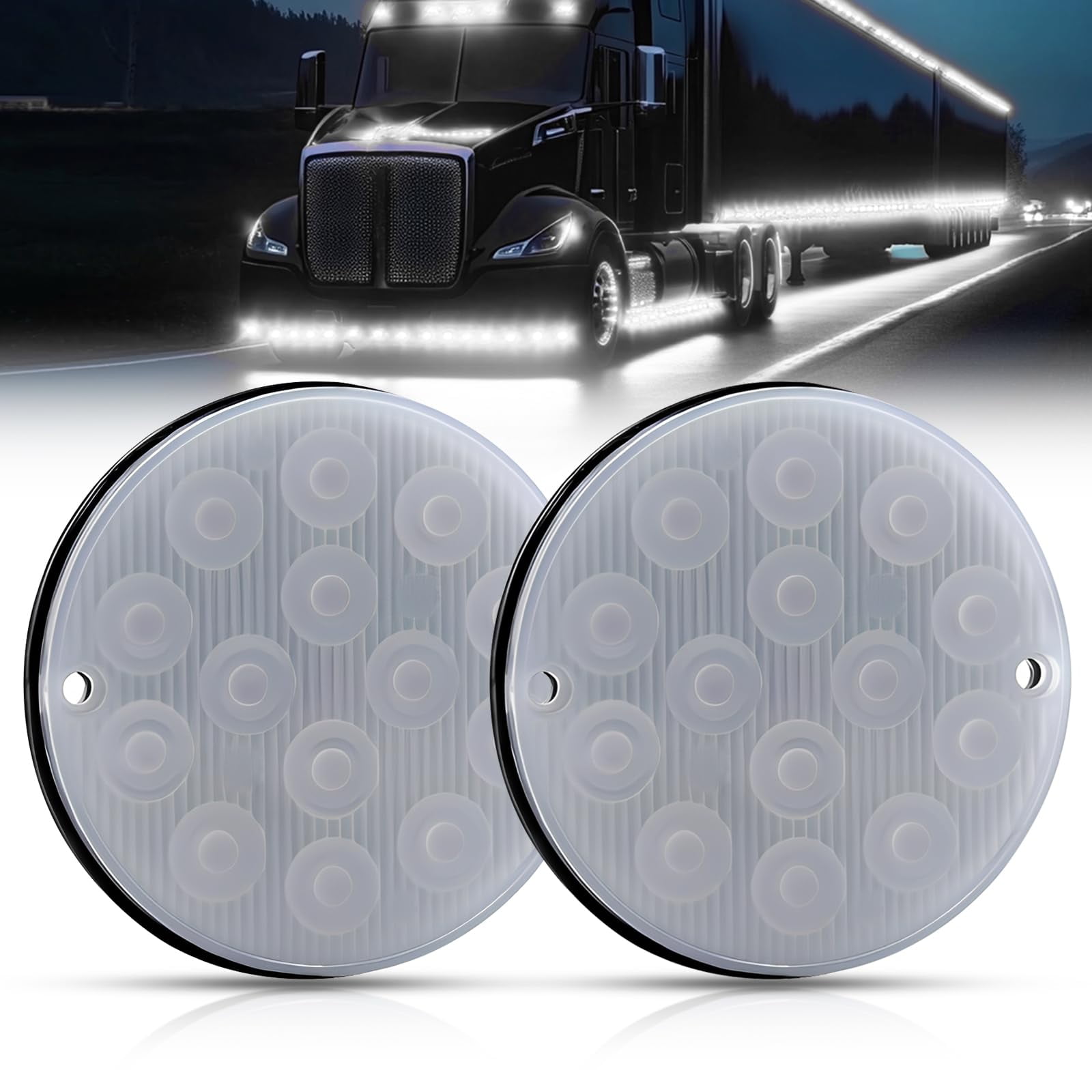 Ygmylandbb LED Side Marker DHF10 Light, High Brightness 14-LED Trailer ...