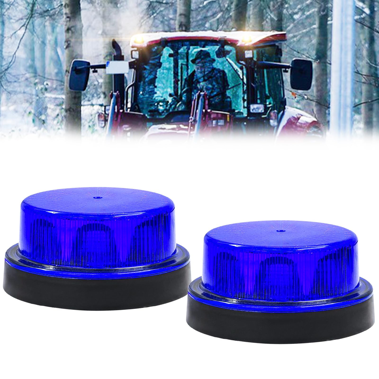 Ygmylandbb LED Strobe Warning MMF7 Light, Blue Flashing Strobe Beacon ...