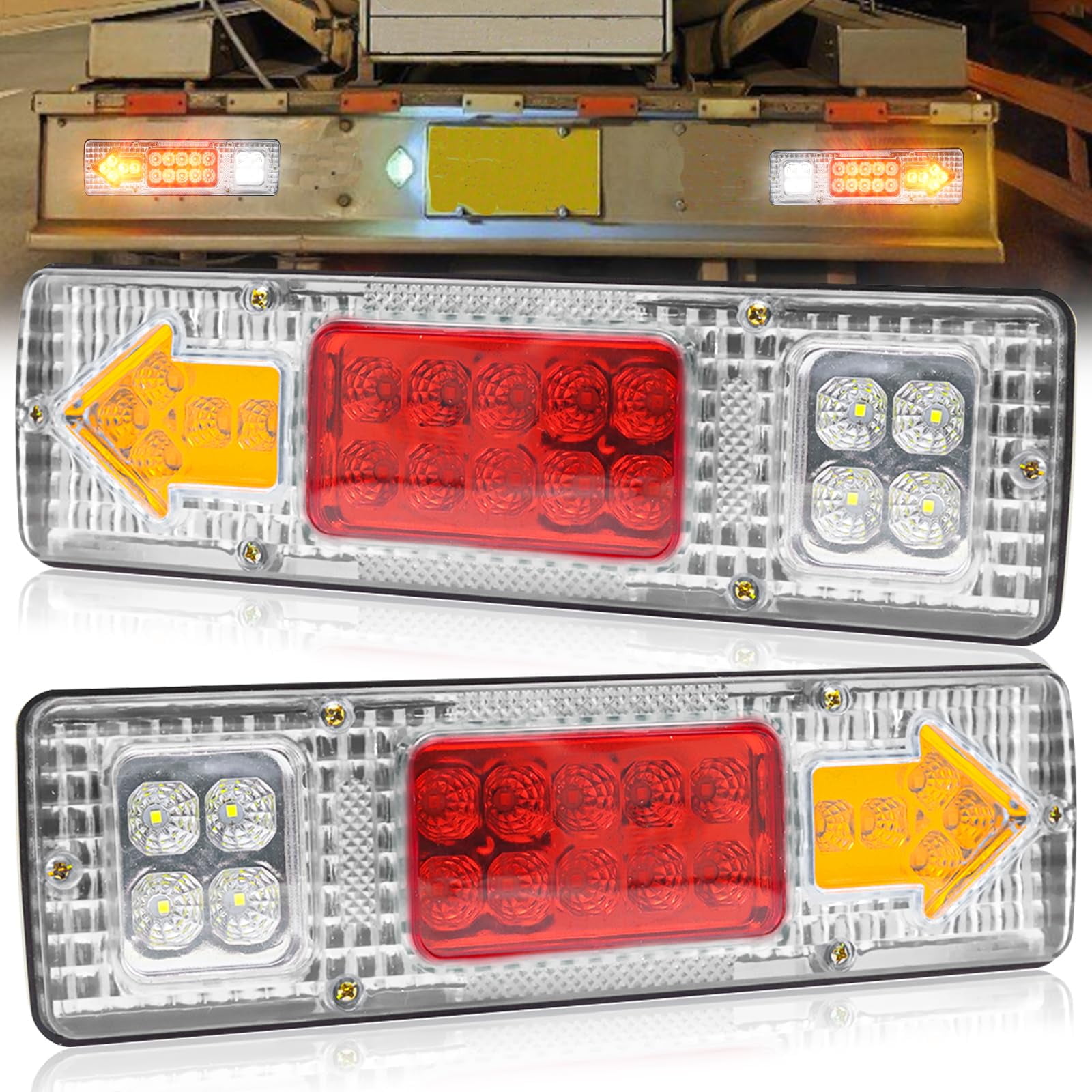Ygmylandbb LED Trailer Tail RRF12 Lights, Truck Tail Light, 24V Turn ...