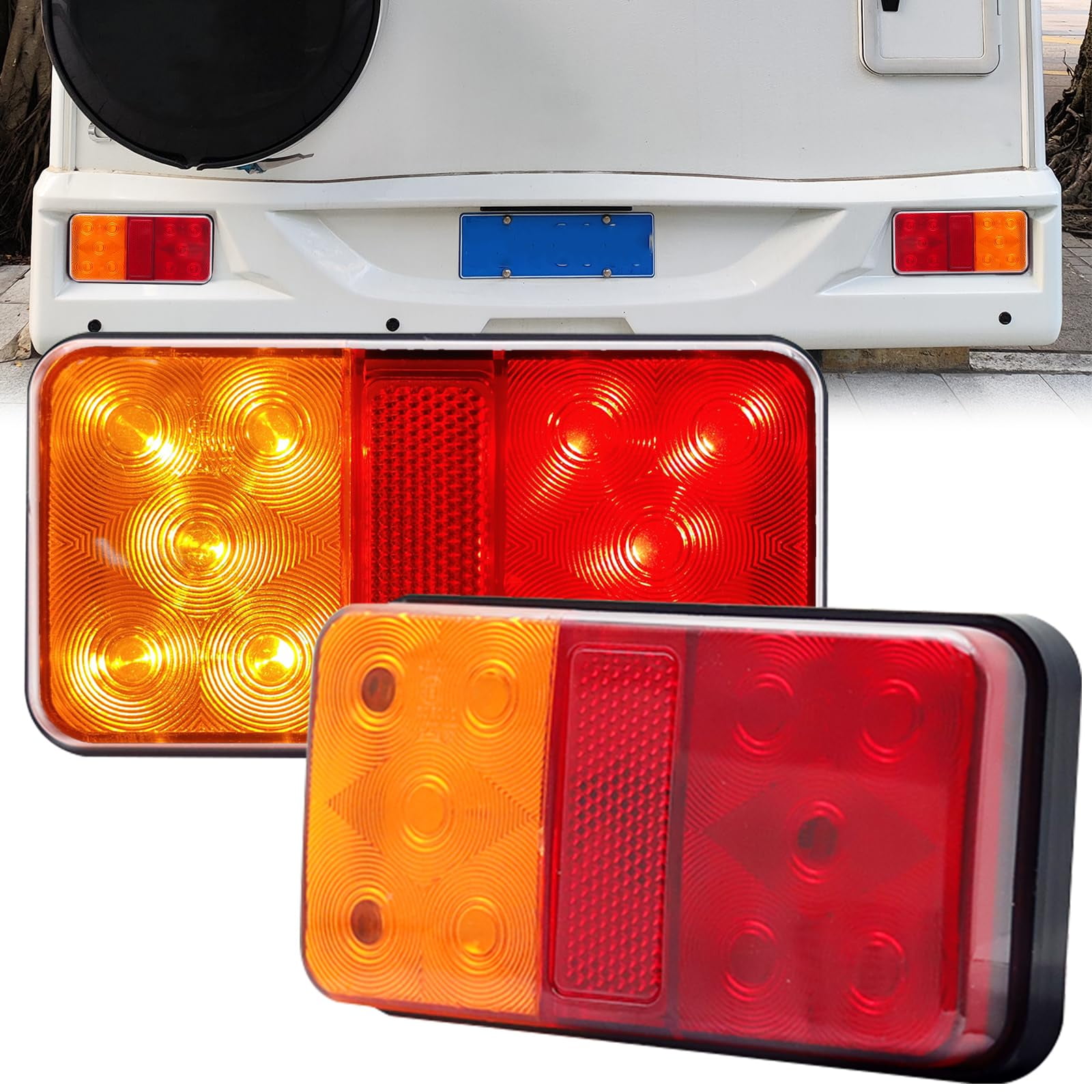 Ygmylandbb LED Truck Tail SSF20 Light, Trailer 12v Rear Lights, RV Tail ...