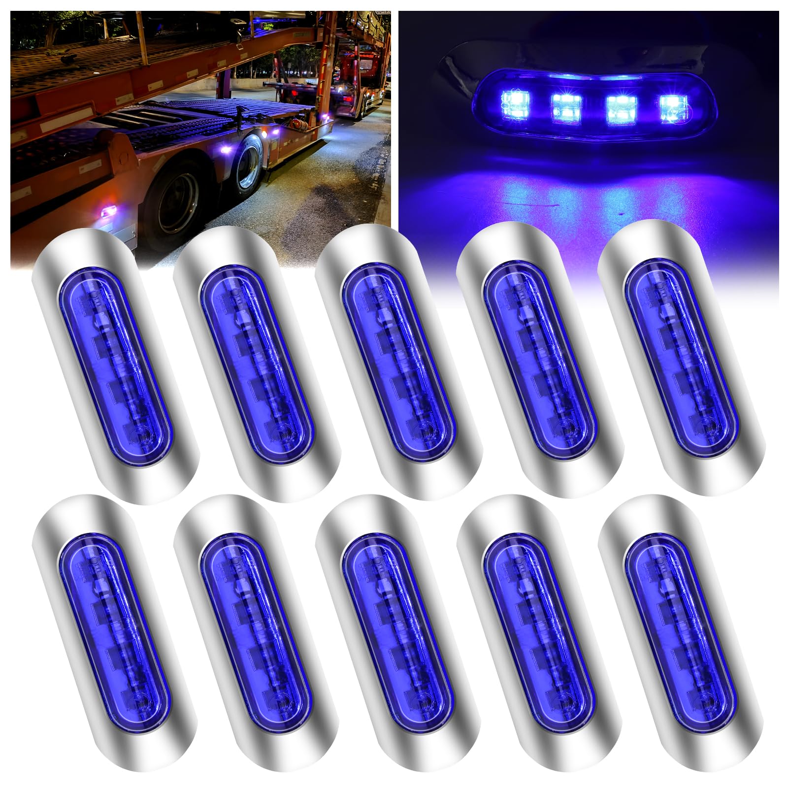 Ygmylandbb Led Trailer Marker MSF2 Lights, 4 Led Clearance Lights, 12V ...