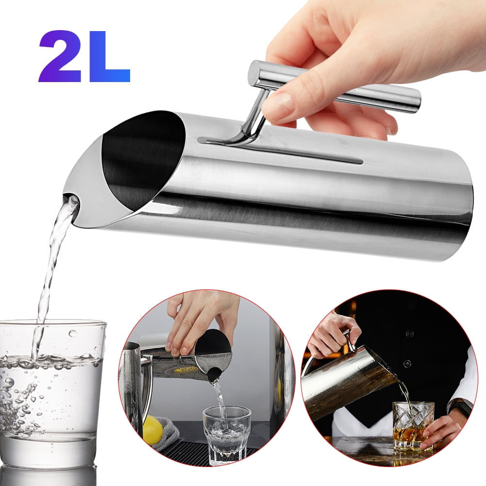 Yguping 1/2L Kitchen Cold Wine Pitcher Stainless Steel Fruit Juice ...