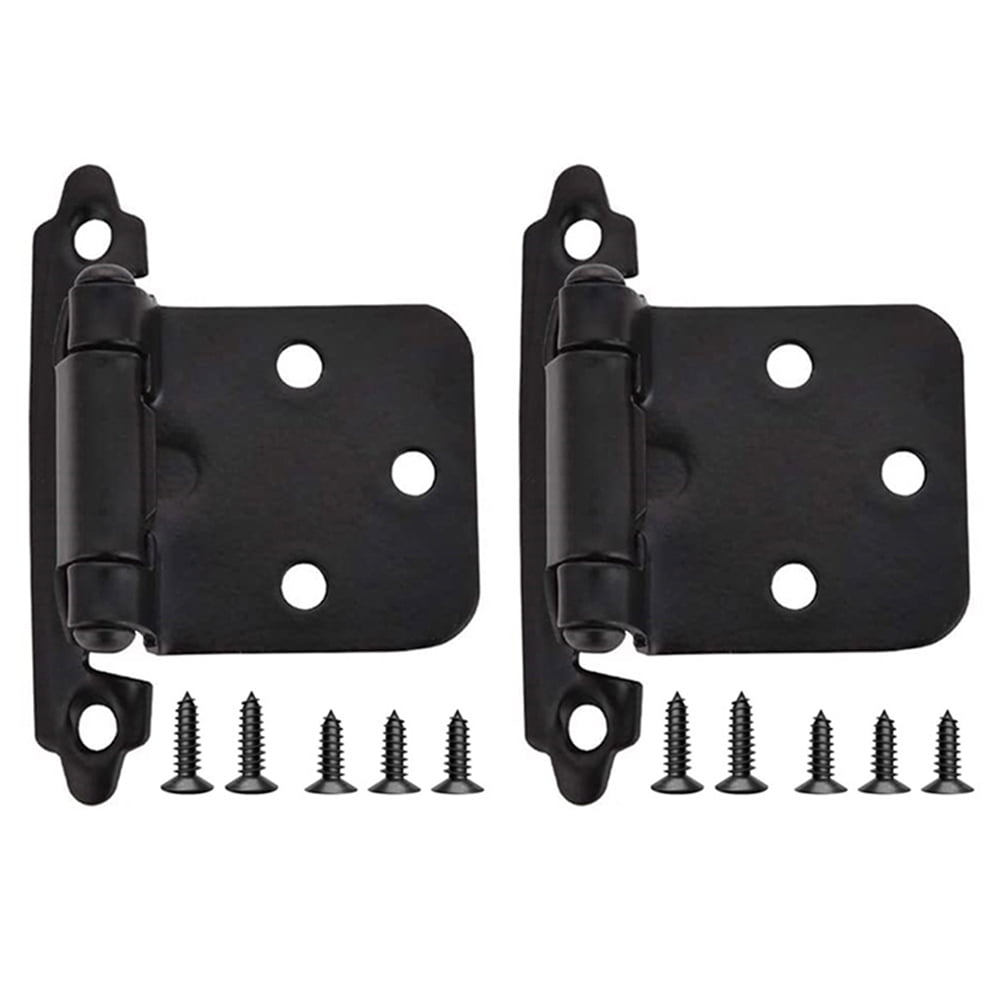 Yguping 2Pcs Overlay Cabinet Door Flush Hinges with Screws Overlay ...