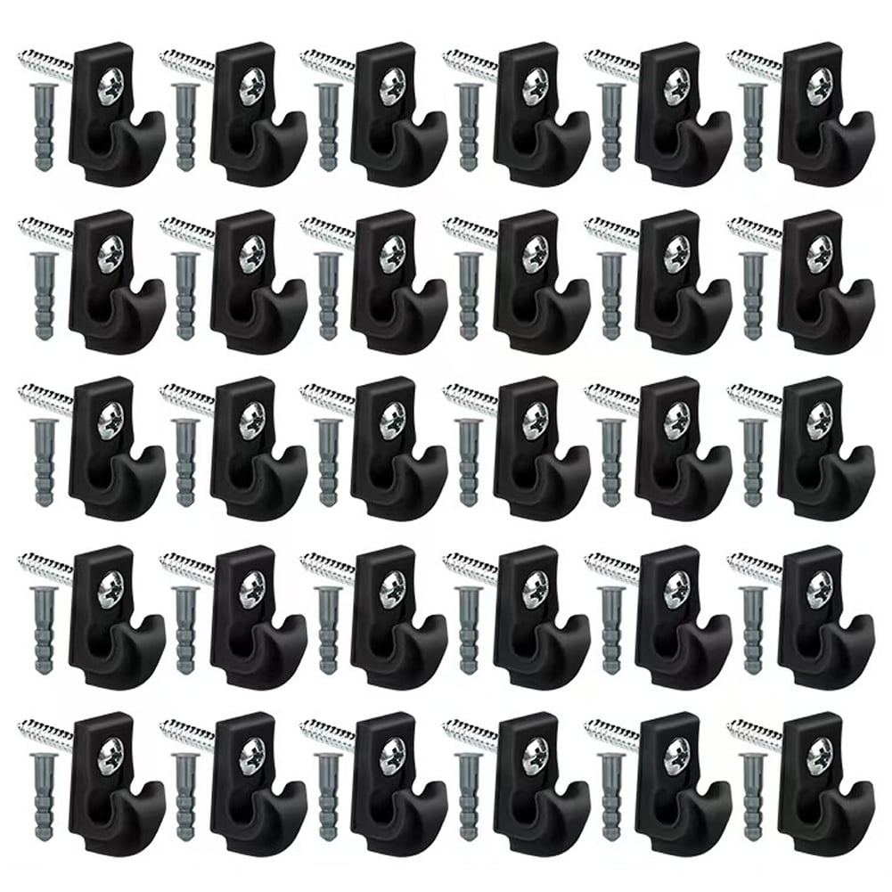 Yguping 30 Pack Fixed Mount Drywall Wire Shelf Back Wall Clips, Back ...