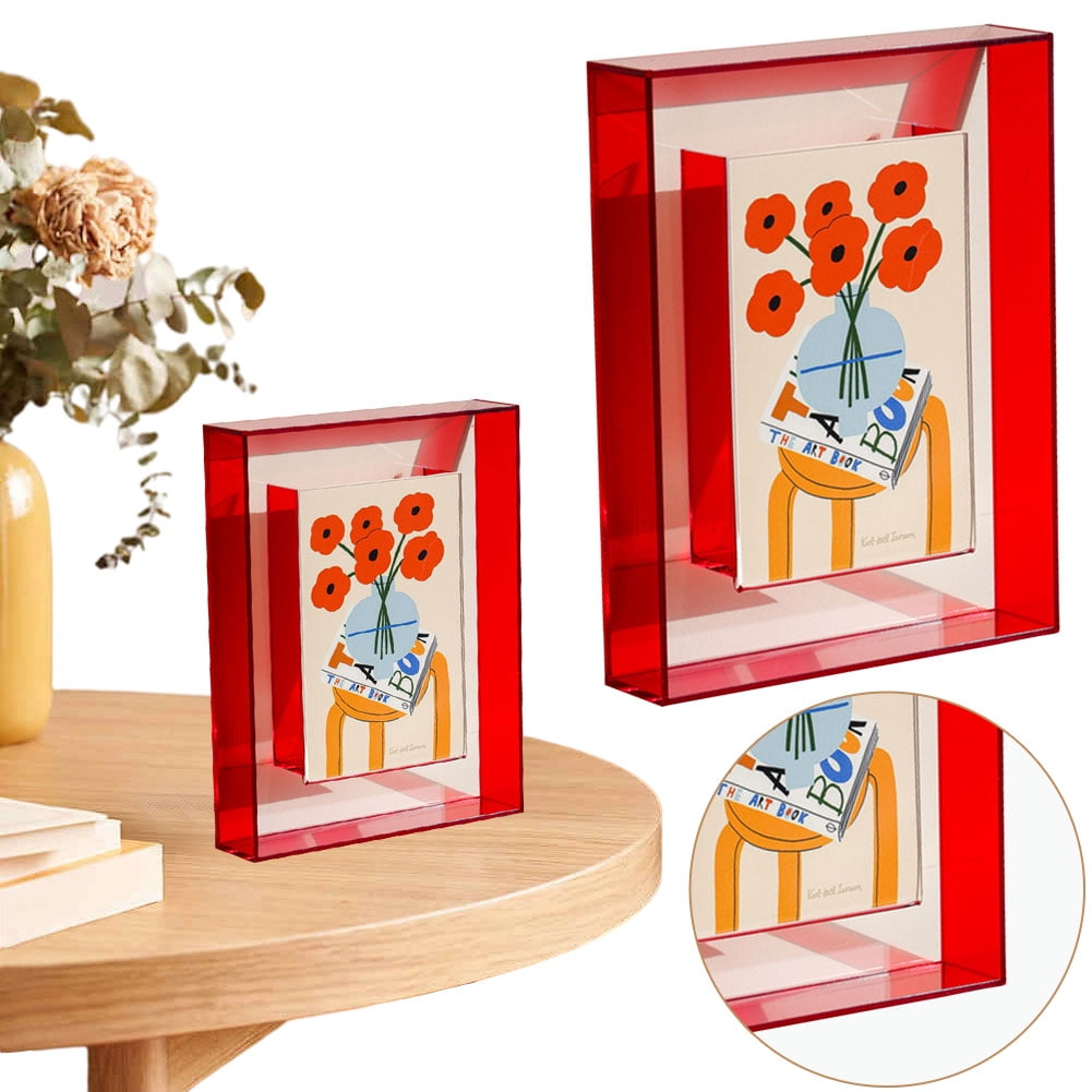 Yguping 5 Inch Transparent Photo Frame Decorative Picture Display Stand ...