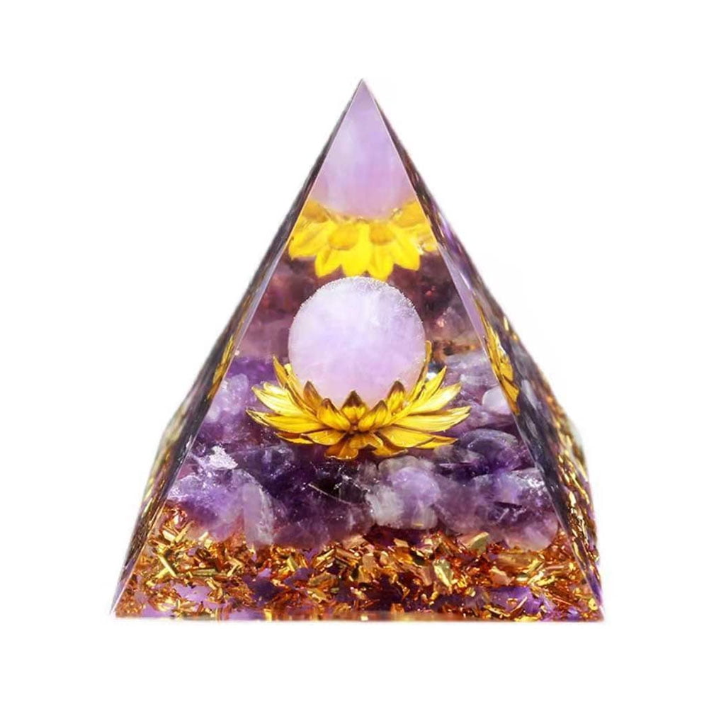 Yguping 5cm Natural Stone Orgonite Pyramid Crystals Energy Generator ...