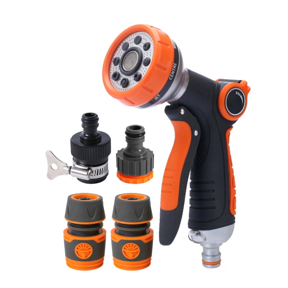 Yguping 5pcs Water Hose Nozzle 8 Adjustable Spray Pattern Washer ...