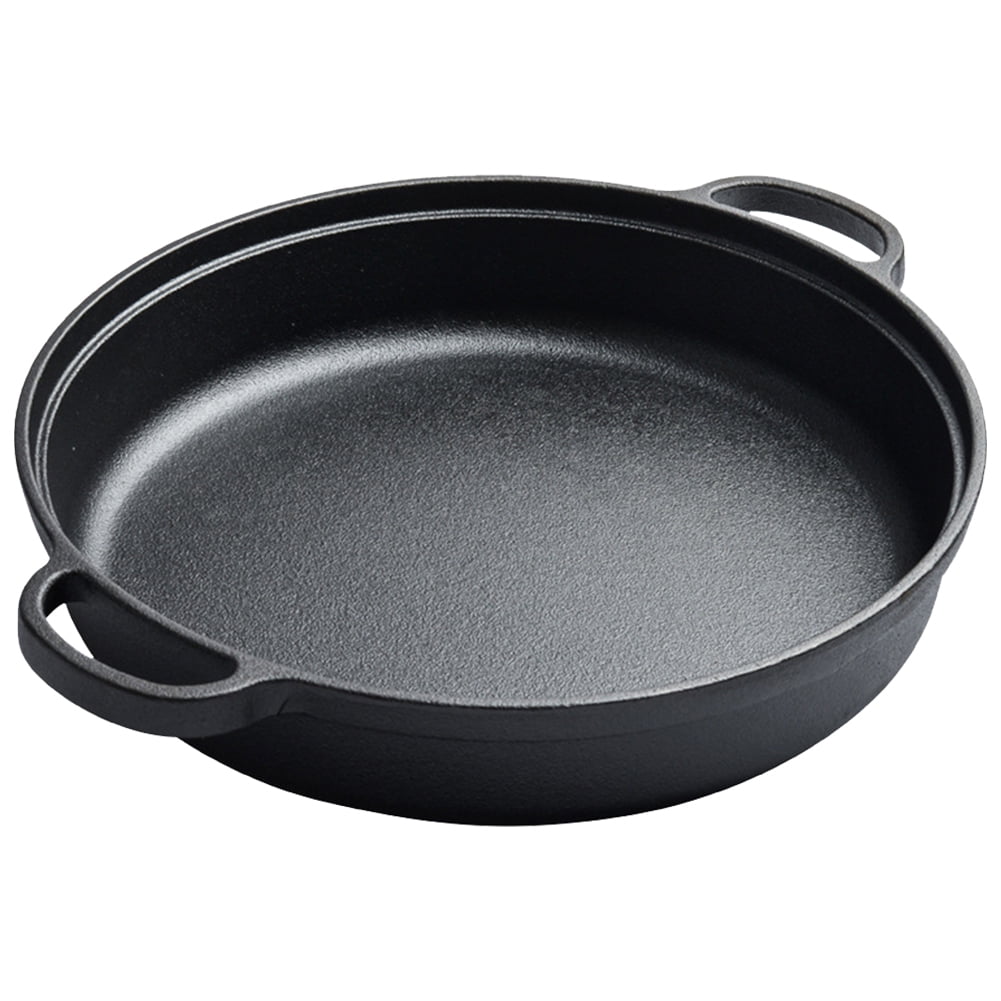 Yguping 8.7/9.8/11/11.8 Inch Cast Iron Skillet with Double Handles ...