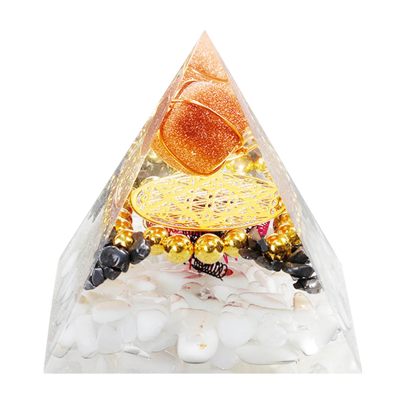Yguping Crystal Pyramid Reiki Charged Healing Crystal Orgone Pyramids ...