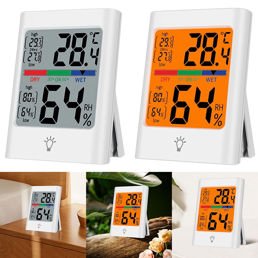 Yguping Digital Room Thermometer Backlight Magnetic Thermometer ...