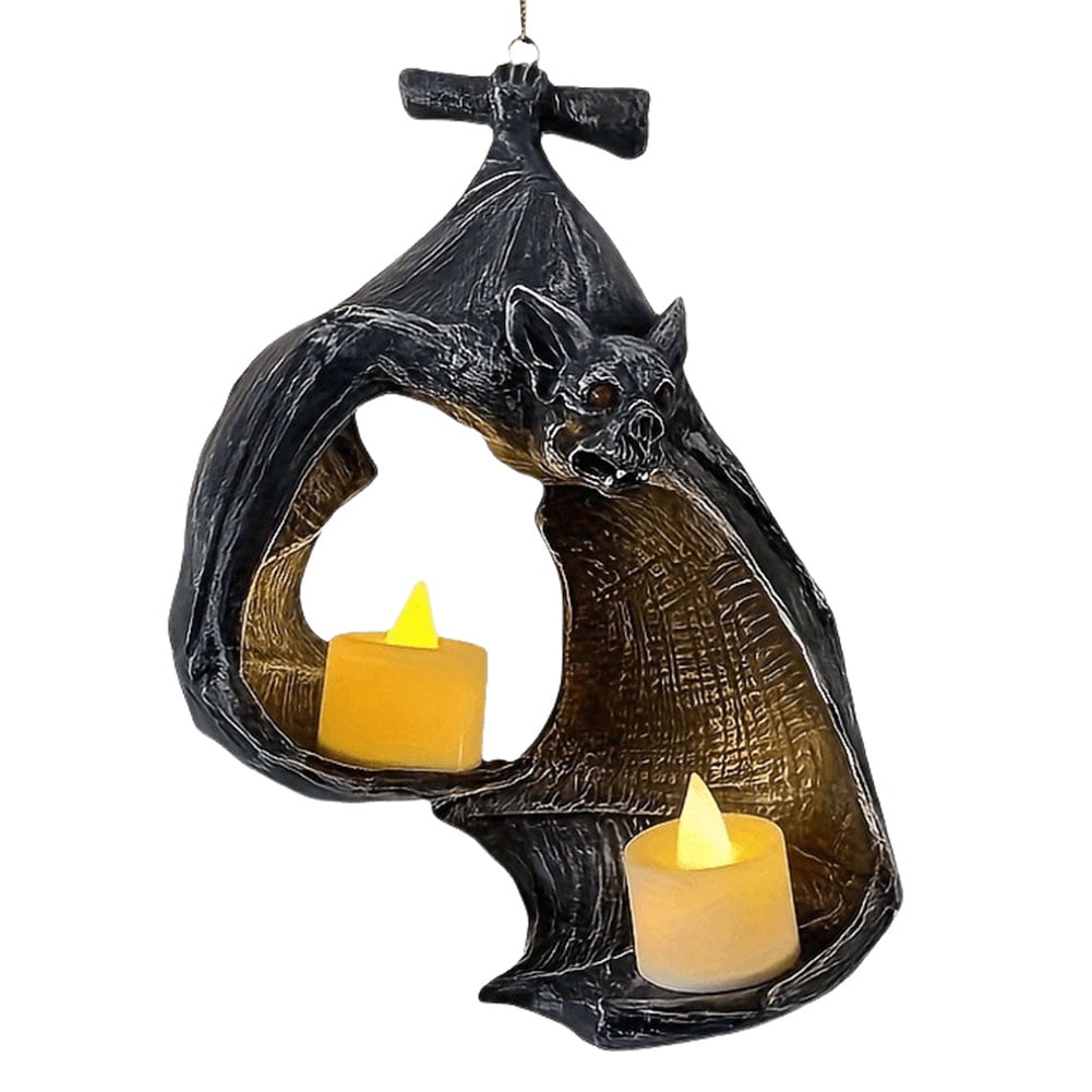 Yguping Halloween Bat Candle Decorations Resin Gothic Bat Wall Sconce ...