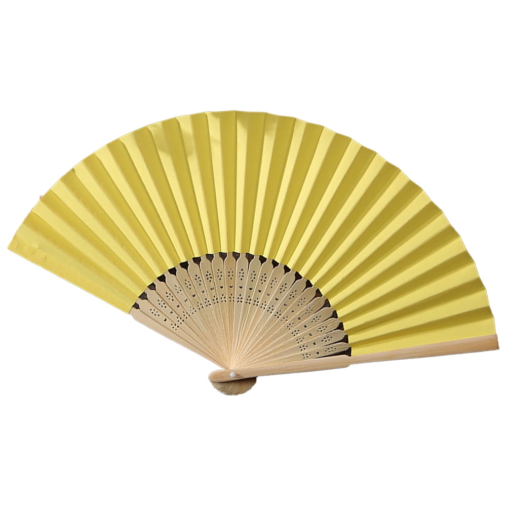 Yguping Hand Fan Bamboo Paper Fan Guest Fans Solid Color Wedding ...
