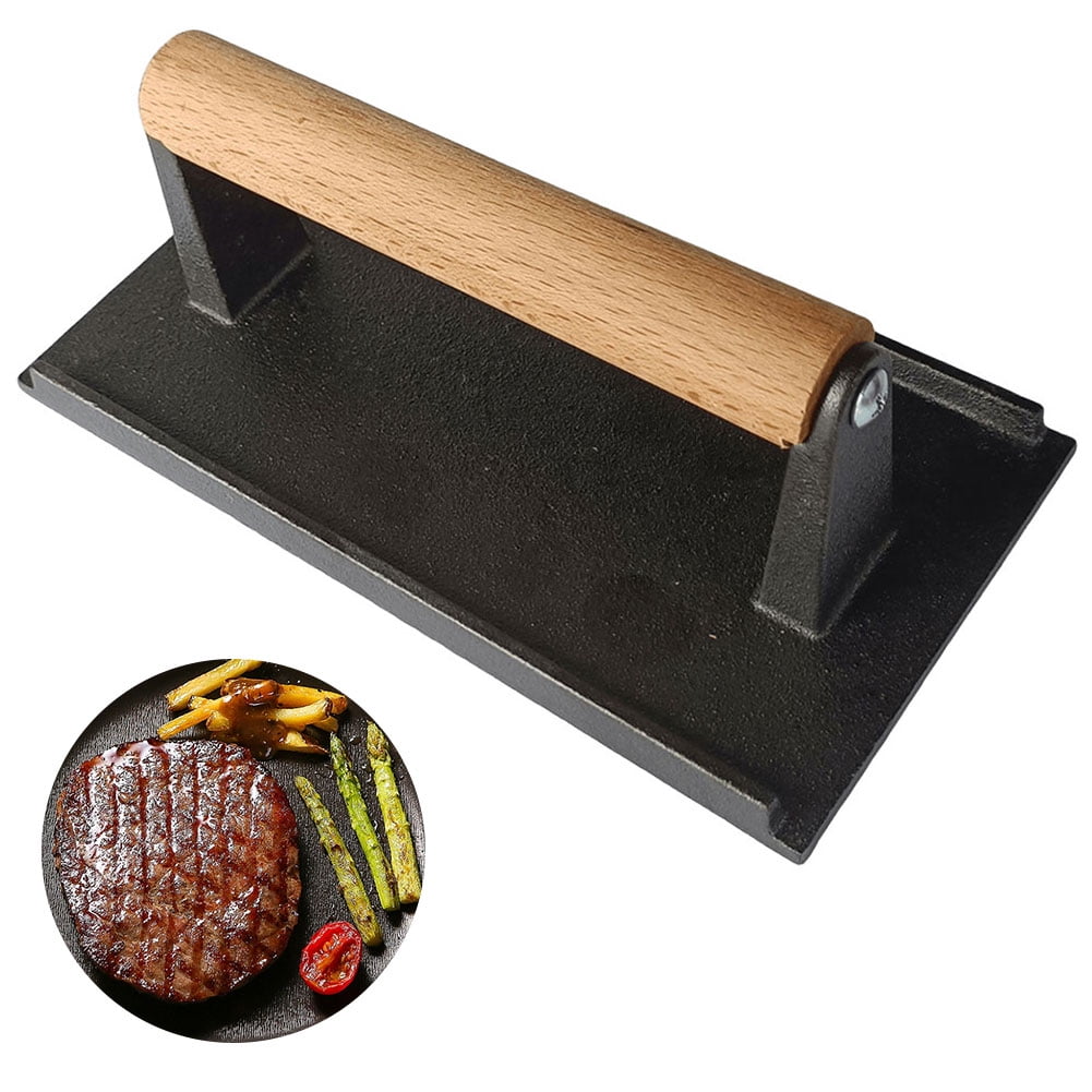 Yguping Multifunctional Rectangle Hamburger Press Cast Iron Burger ...